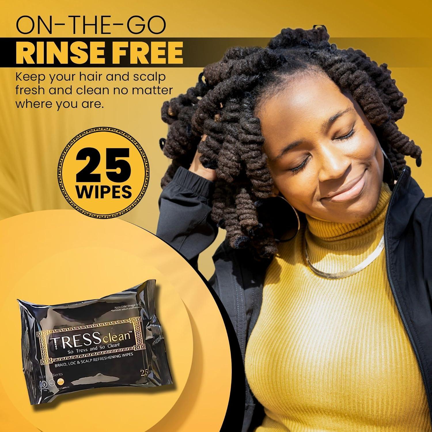 All-Natural Essential Oil Braid & Loc Cleansing Wipes | Rinse-Free ...