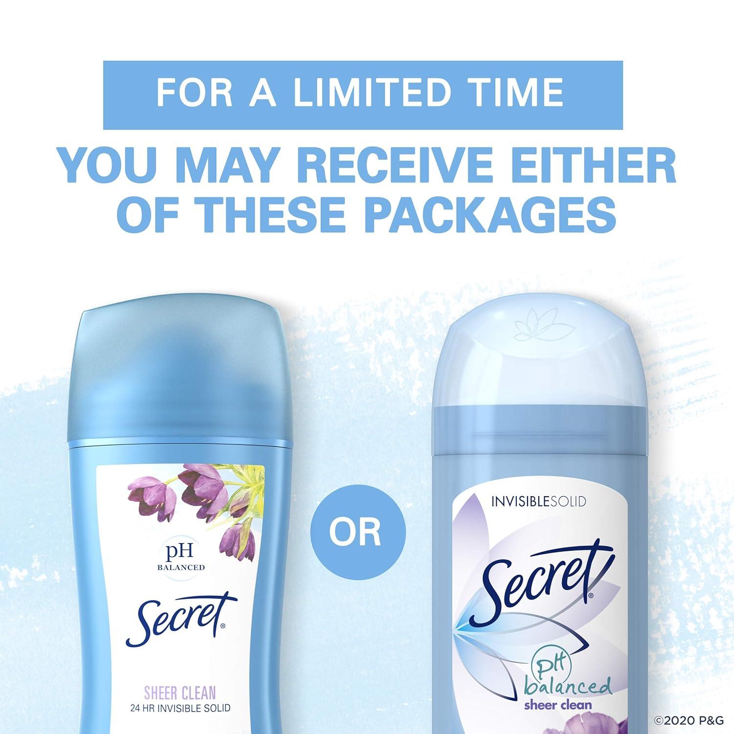 Secret Sheer Clean 2.6 Oz Antiperspirant Deodorant - Pack of 6 | Buy ...