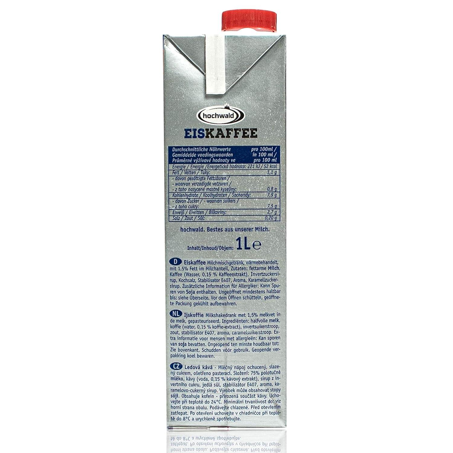 Hochwald Premium Eiskaffee 5 Pack - 1.5% Fat Iced Coffee Drink ...