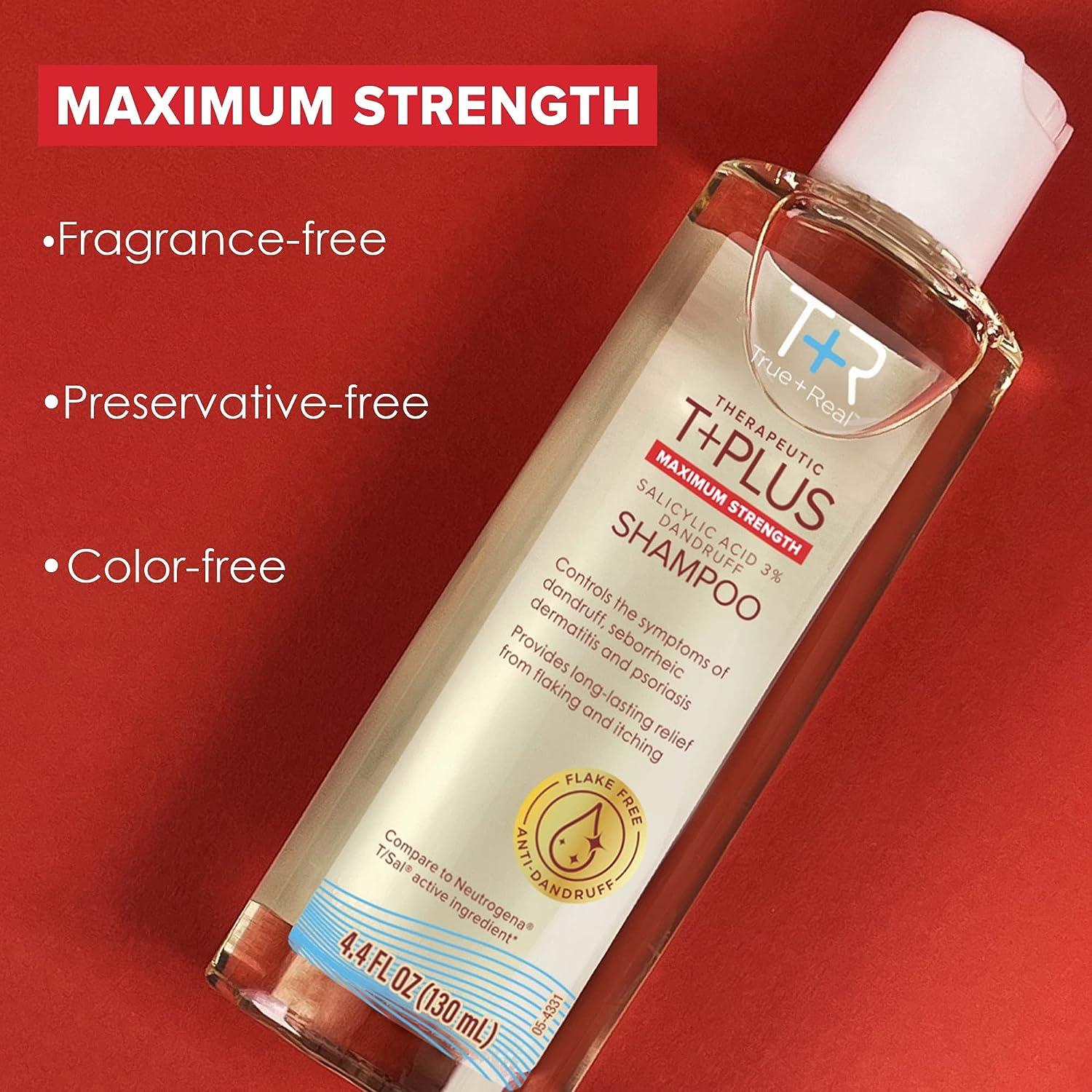 True+Real 3% Salicylic Acid Anti-Dandruff Shampoo - 4.4 Fl Oz | Pack of ...