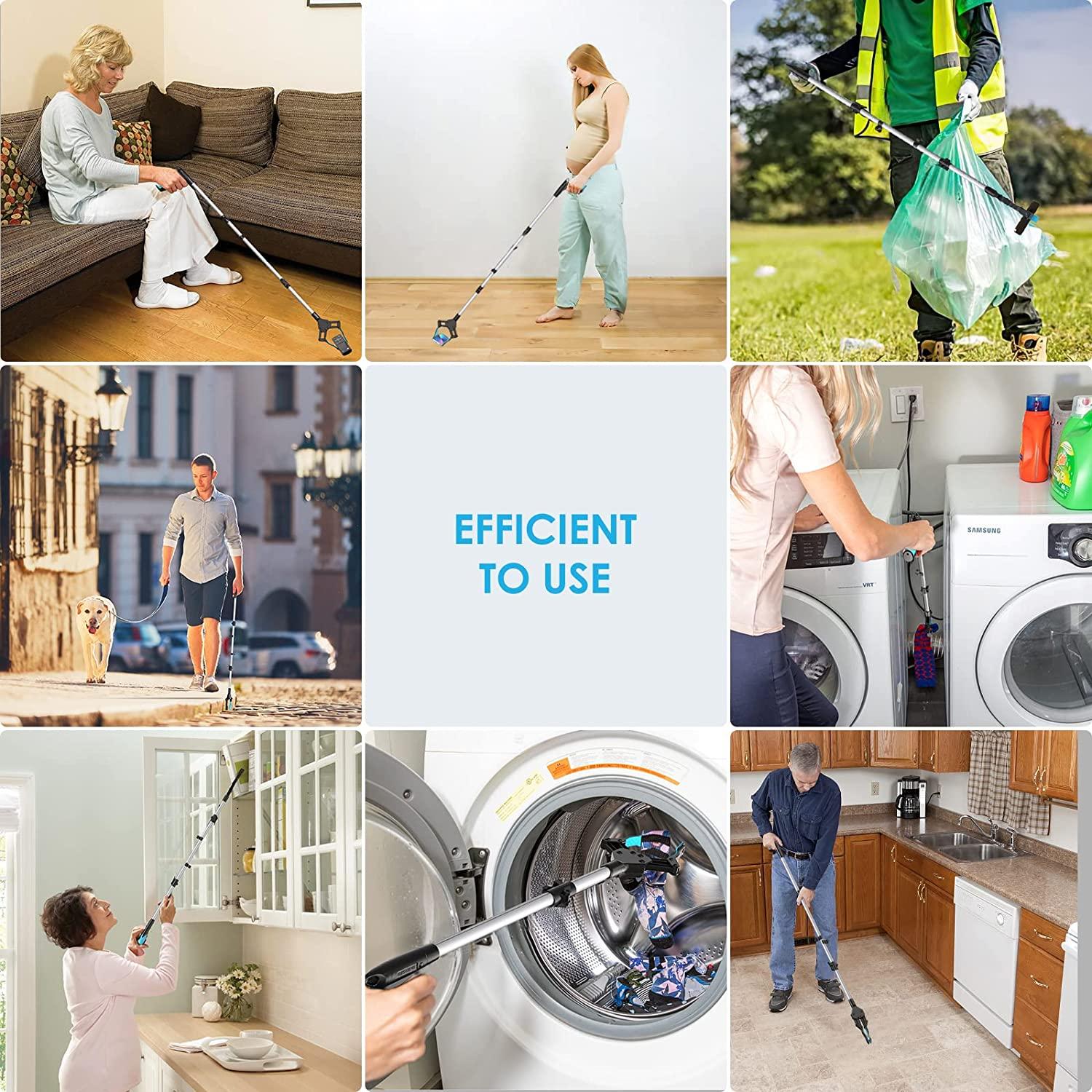 Reacher Grabber Tool Heavy Duty 2-Pack 44" & 34" Extra Long Foldable ...