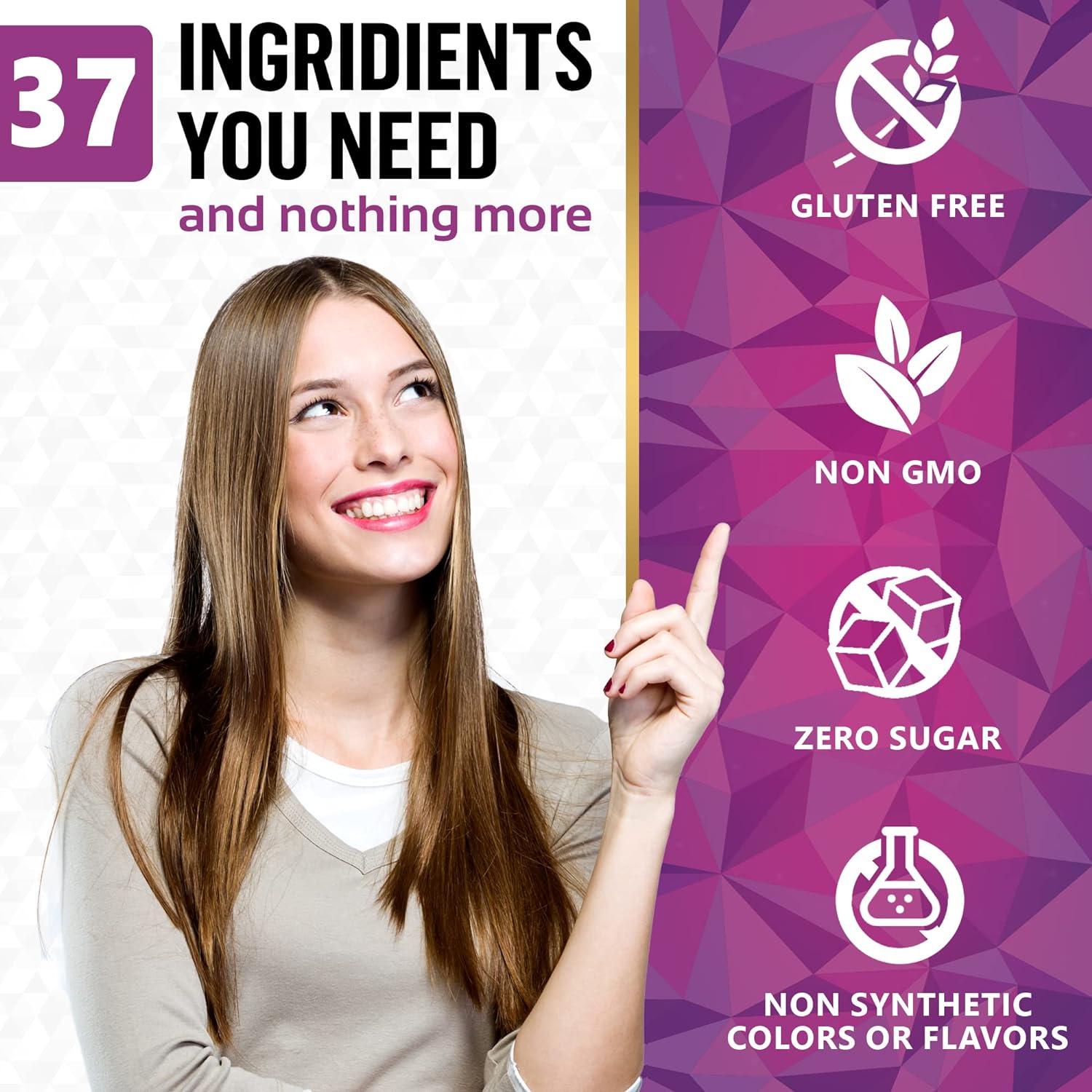 Women's 37-in-1 Multivitamin - Immune & Energy Support - Daily Vitamins with Vitamin C, B12, D3 ...