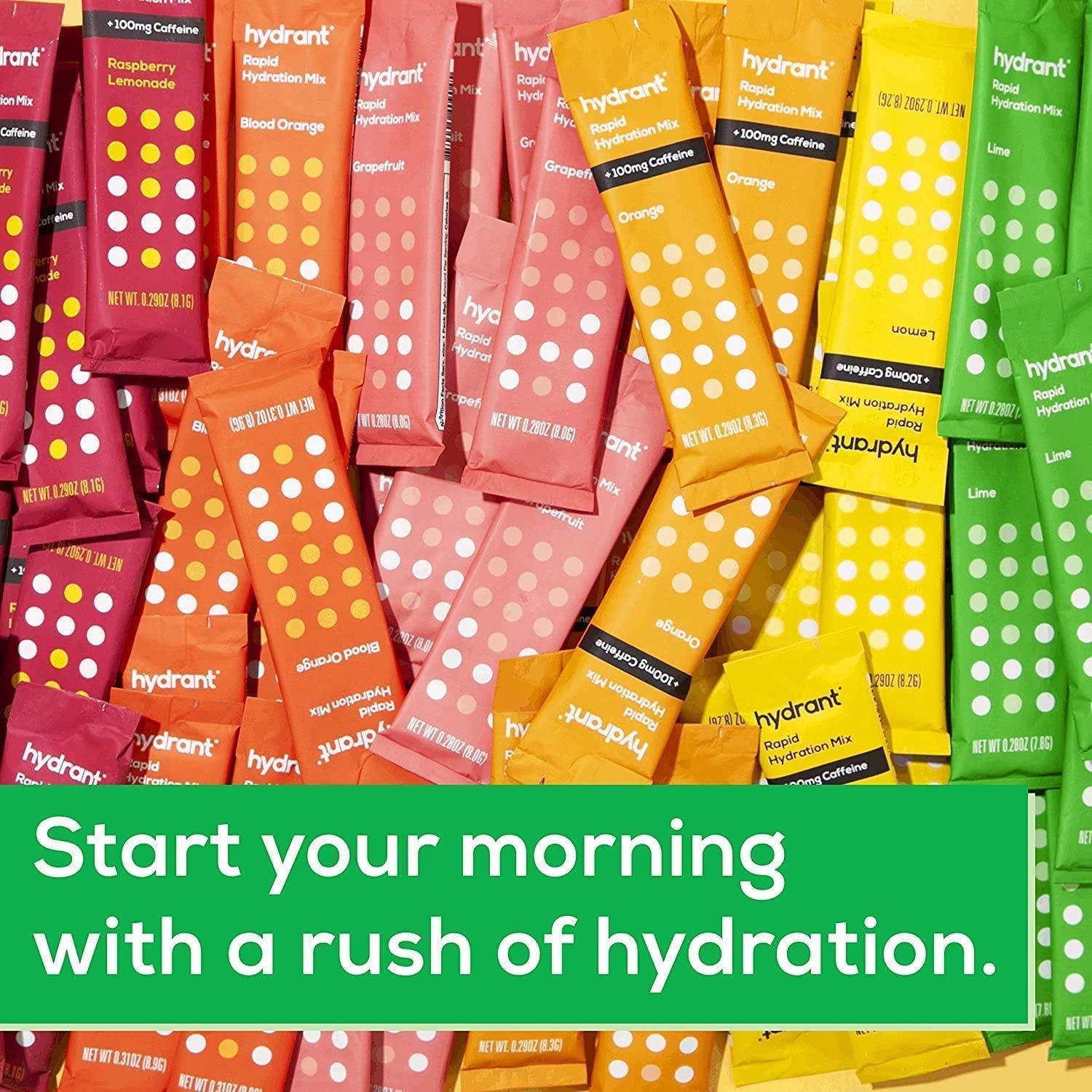 Hydrant Hydrate Electrolyte Powder Stick Packs - Rapid Hydration Mix ...