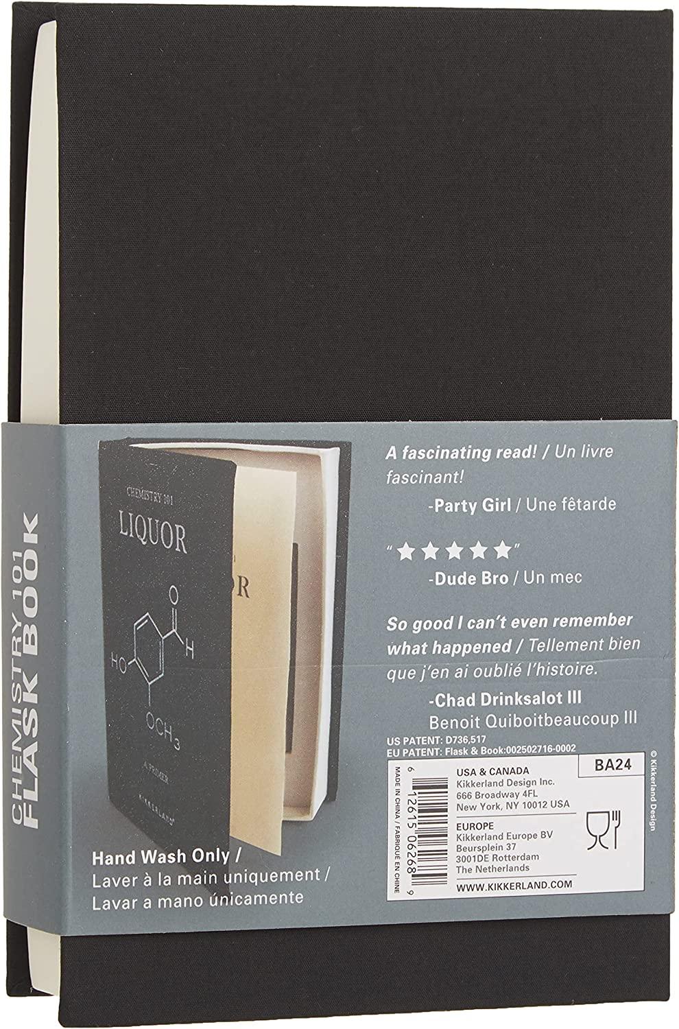 Kikkerland Chemistry 101 Flask Book - Fun and Educational Science Gift