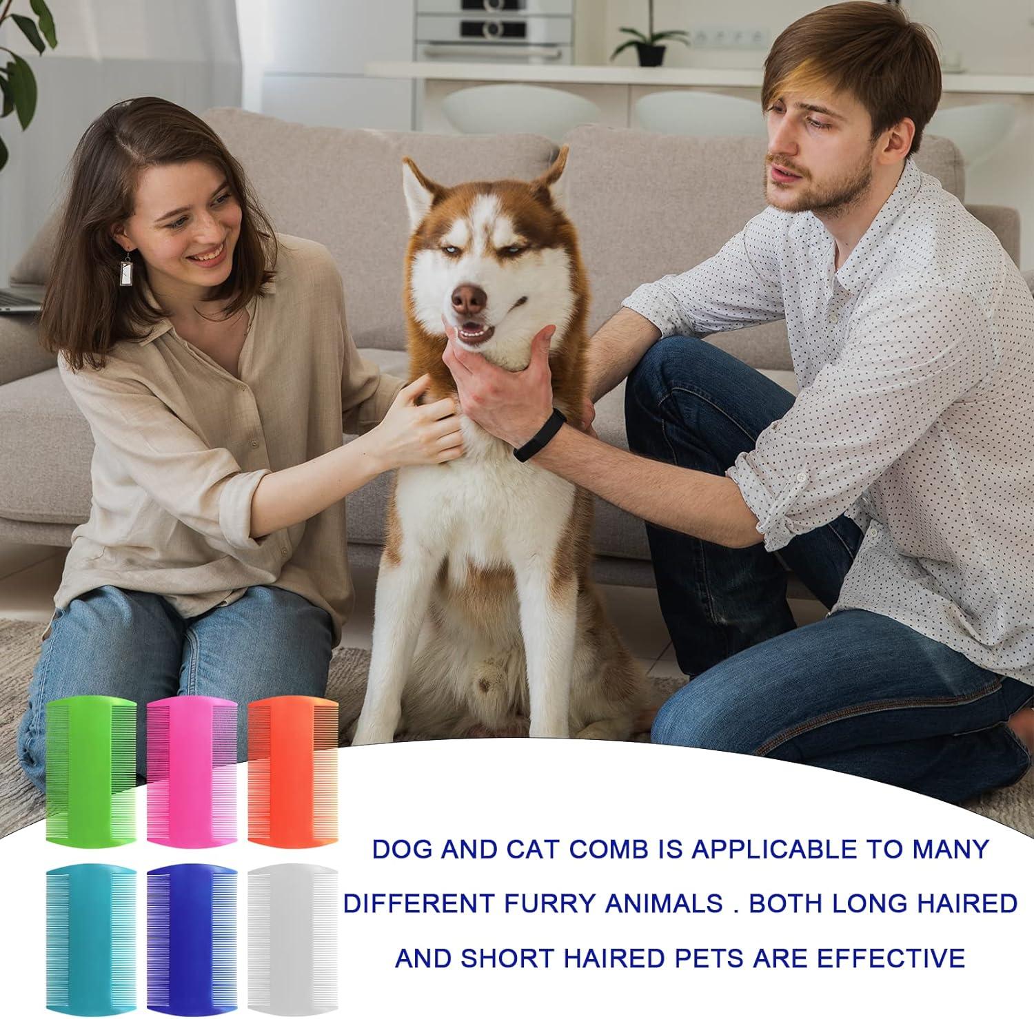 BLMHTWO 12 Pieces Nit Comb Nit Combs Plastic Flea Comb Double Sided ...