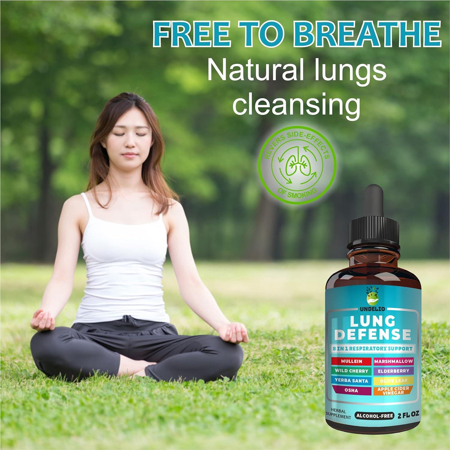 LUNG DEFENSE Herbal Extract - 8-in-1 Blend for Lung Cleanse & Immune ...