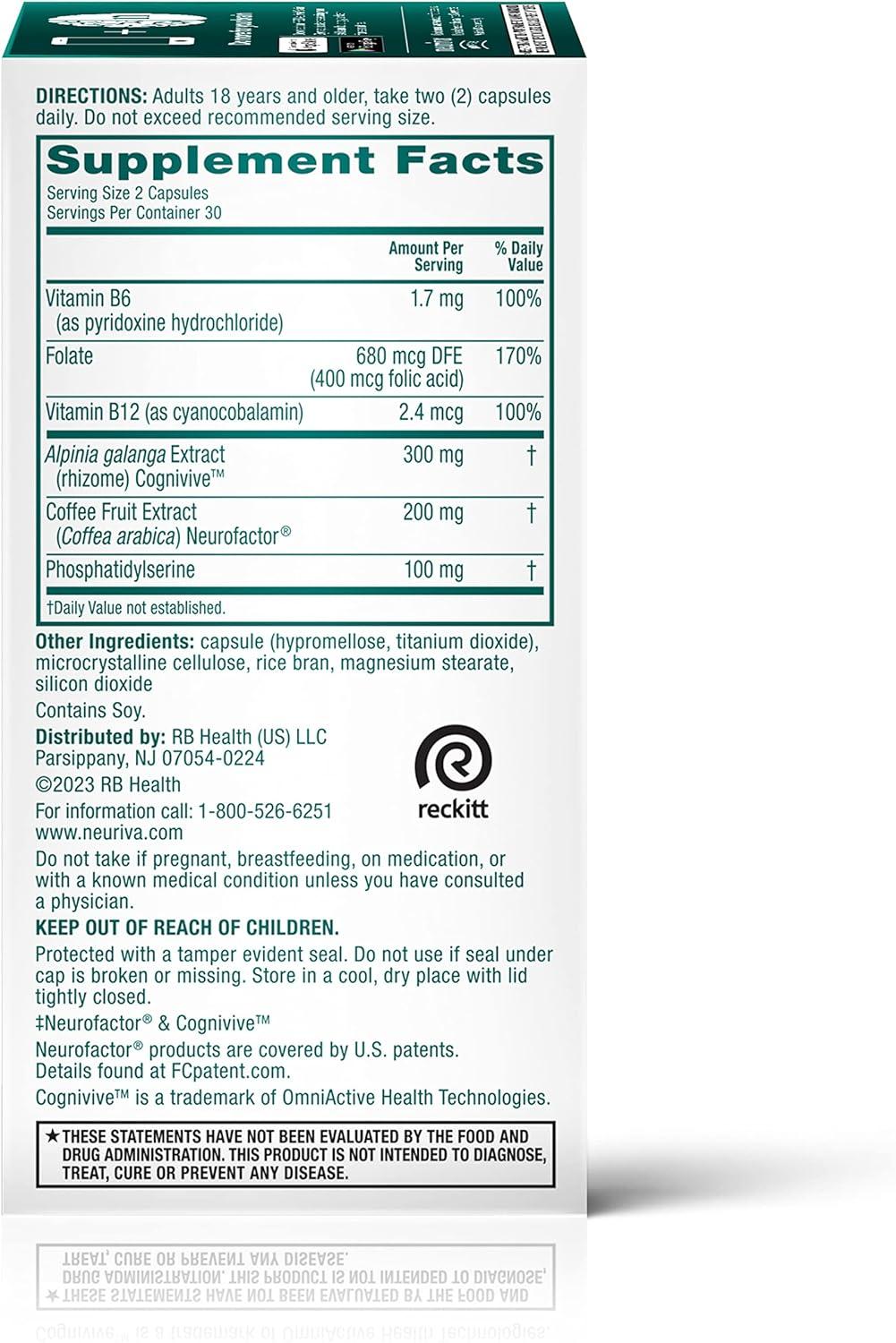 NEURIVA ULTRA Decaffeinated Nootropic Brain Supplement - Mental ...