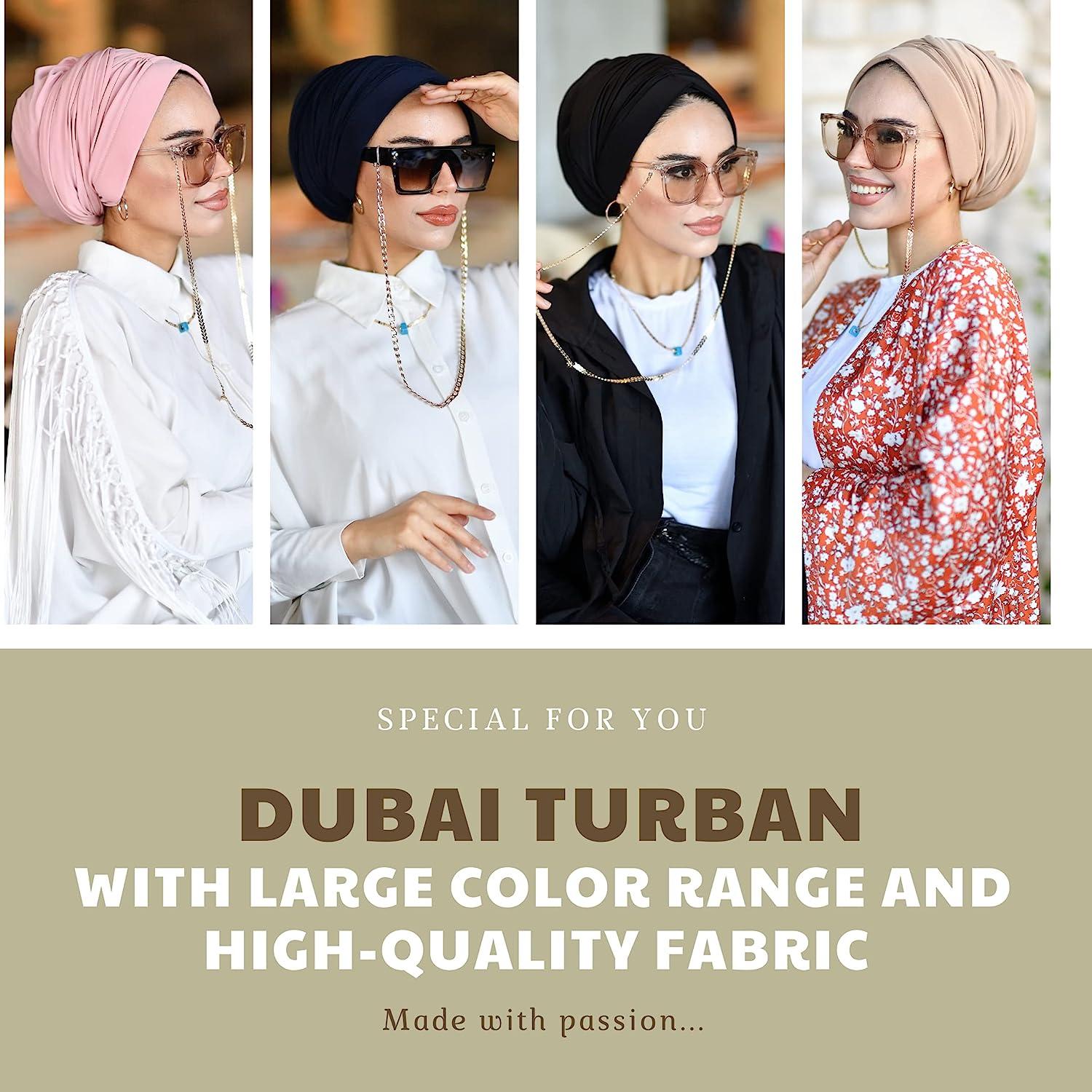 Dubai Turban for Women | Hair Wraps & Hijab Undercap | Black Head Wraps ...