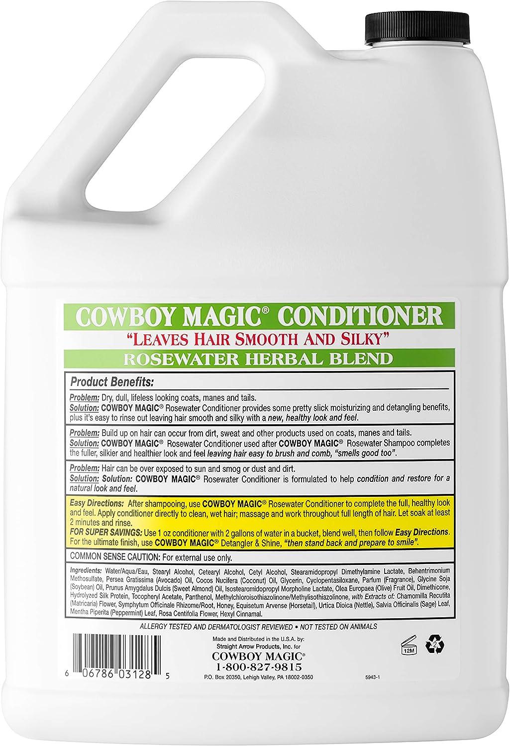 Cowboy Magic Rosewater Conditioner Gallon - Herbal Blend for Smooth ...