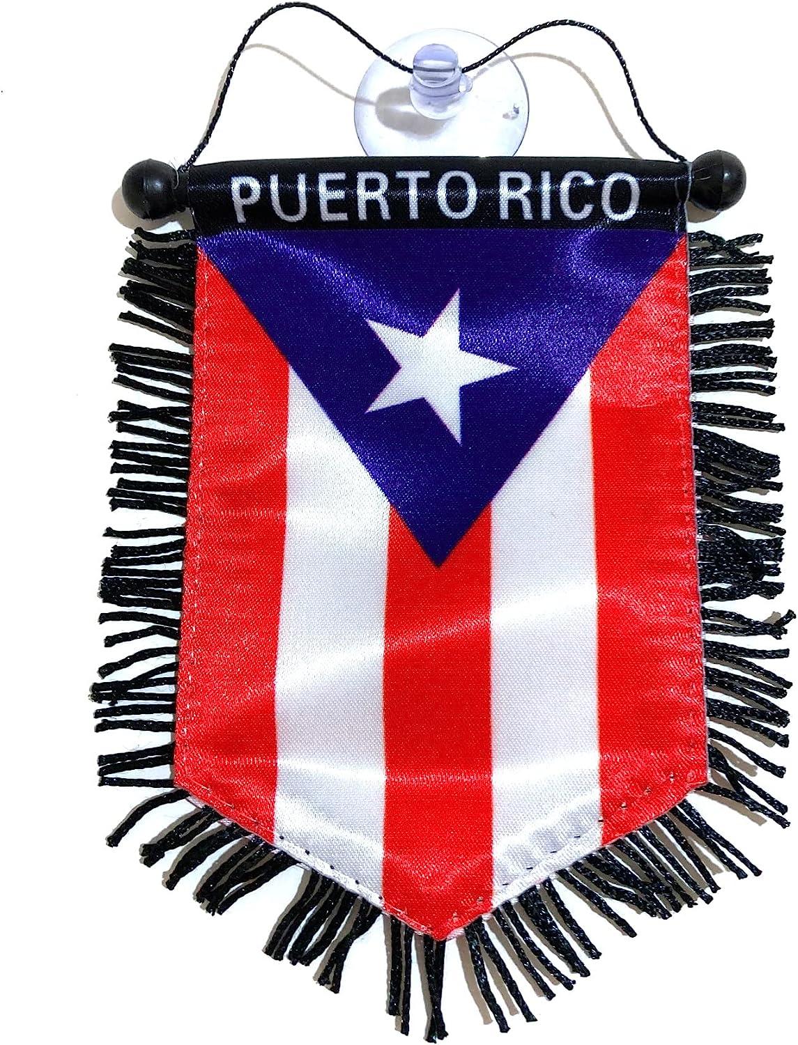 Puerto Rico Car Mini Banner - Puerto Rican Flag Hanging Decoration for ...
