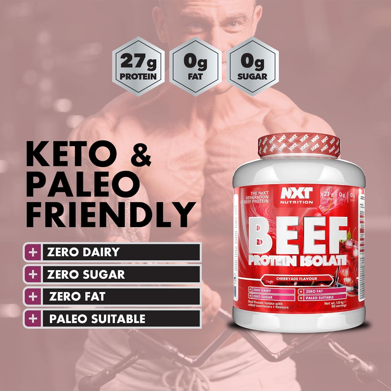 NXT Nutrition Beef Protein Isolate Powder - High Natural Amino Acids ...