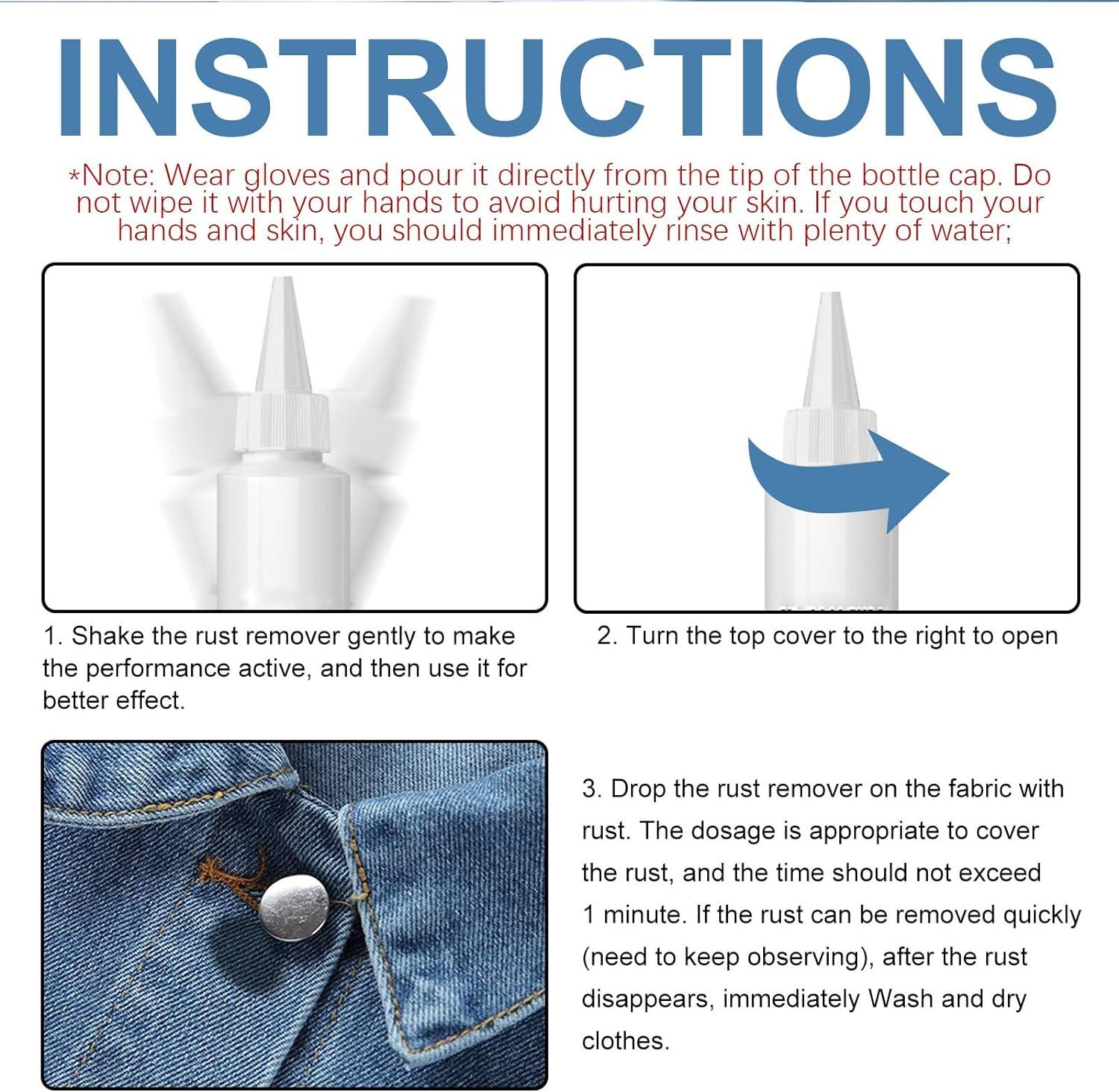 Fabric Rust Stain Remover Portable Fabric Rust Stain Remover Strong ...