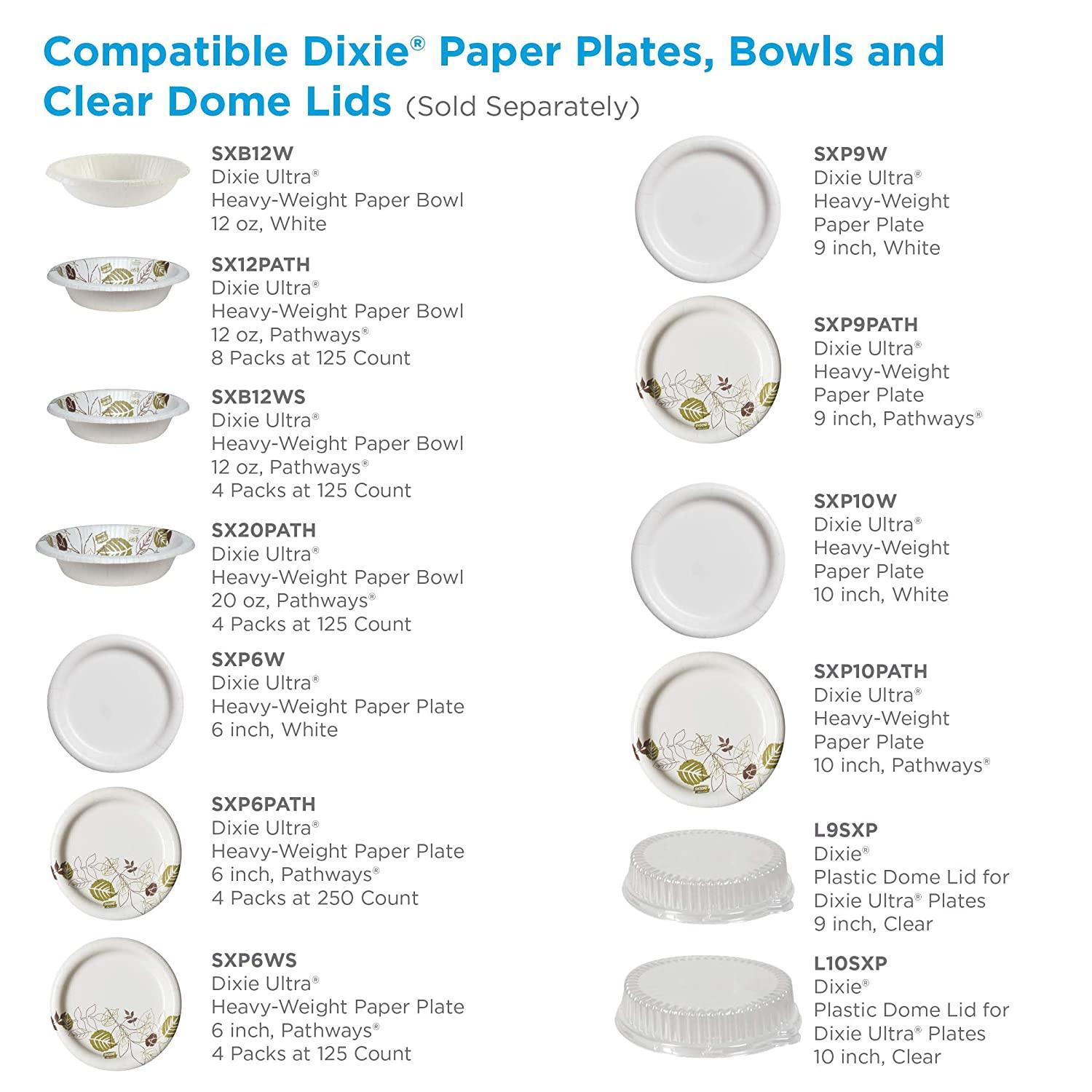 Dixie Ultra 12 oz. Heavy-Weight Paper Bowls | Pathways Design | 500 Count (125 Bowls Per Pack, 4 ...
