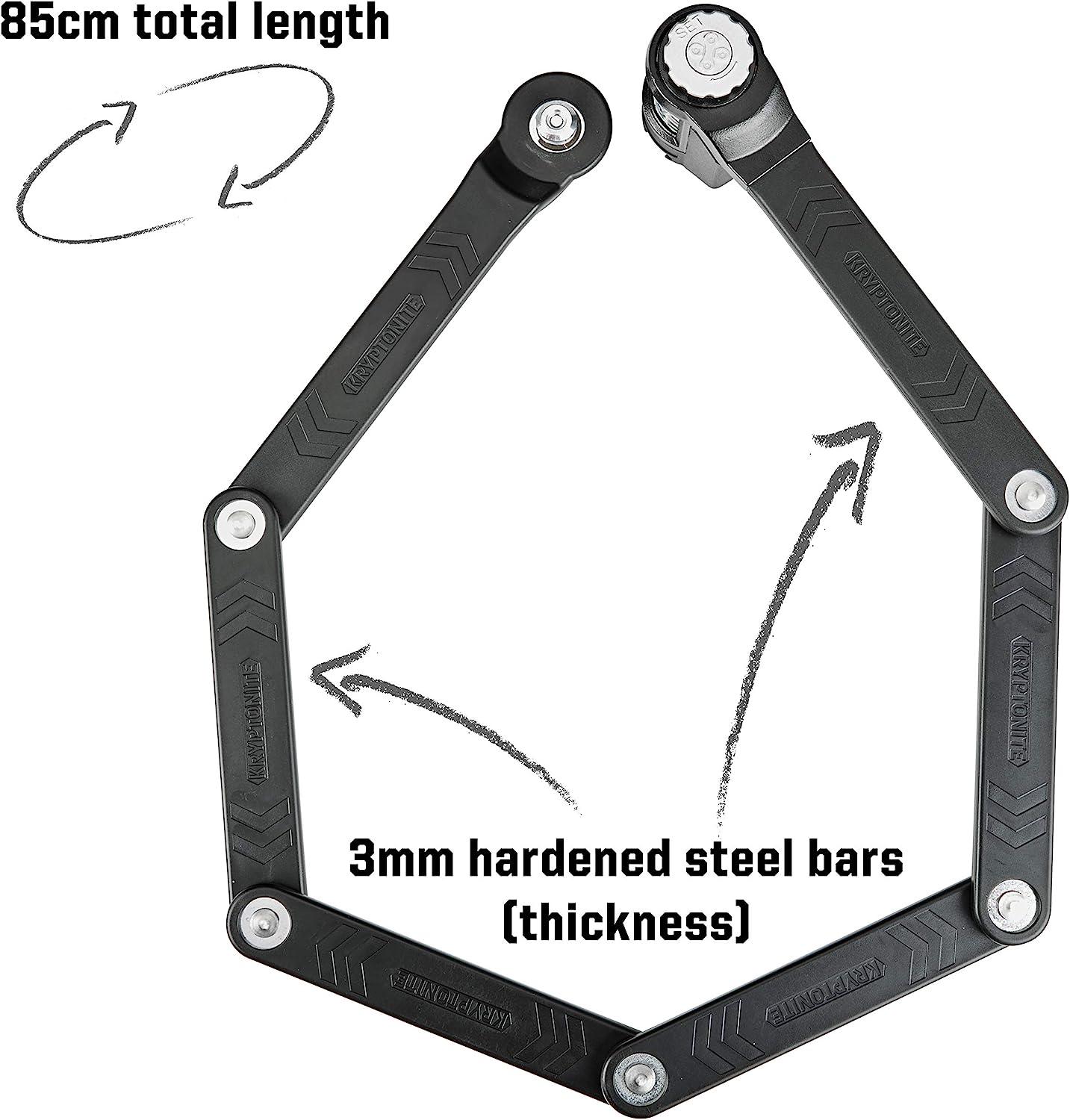 Kryptonite Keeper 585 Folding Combo Bike Lock - Black | 3mm x 85cm ...