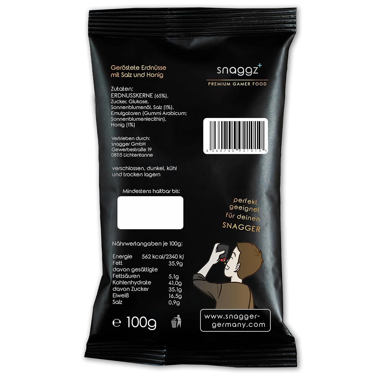 Snagger-Gamer 100g Sweet-Salty Roasted Honey Peanuts - Premium Salted ...