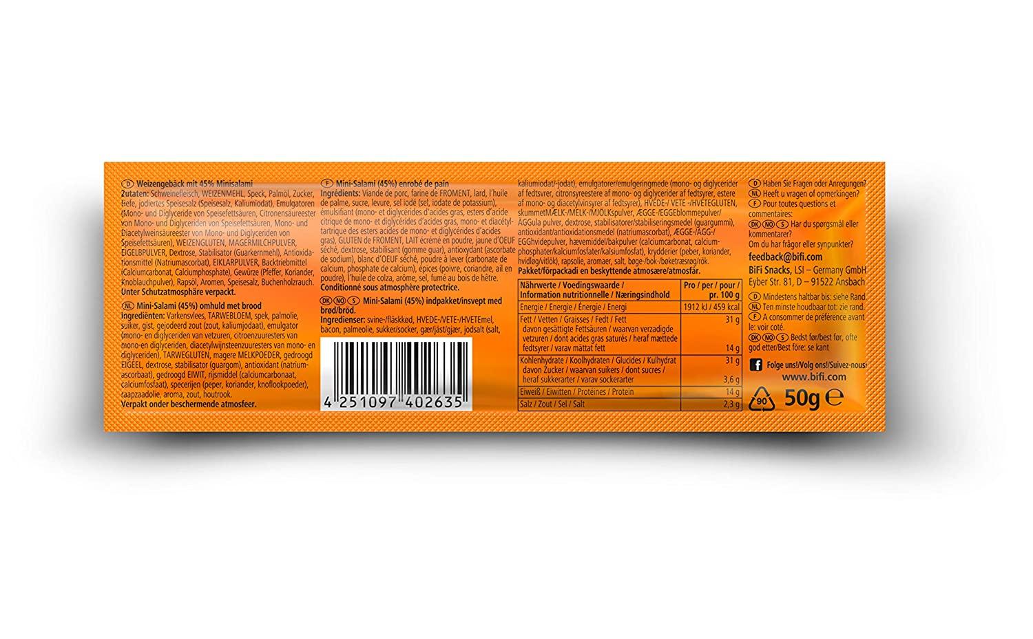 BiFi Roll 50g Board - Pack of 24 | Convenient Snack for On-the-Go ...