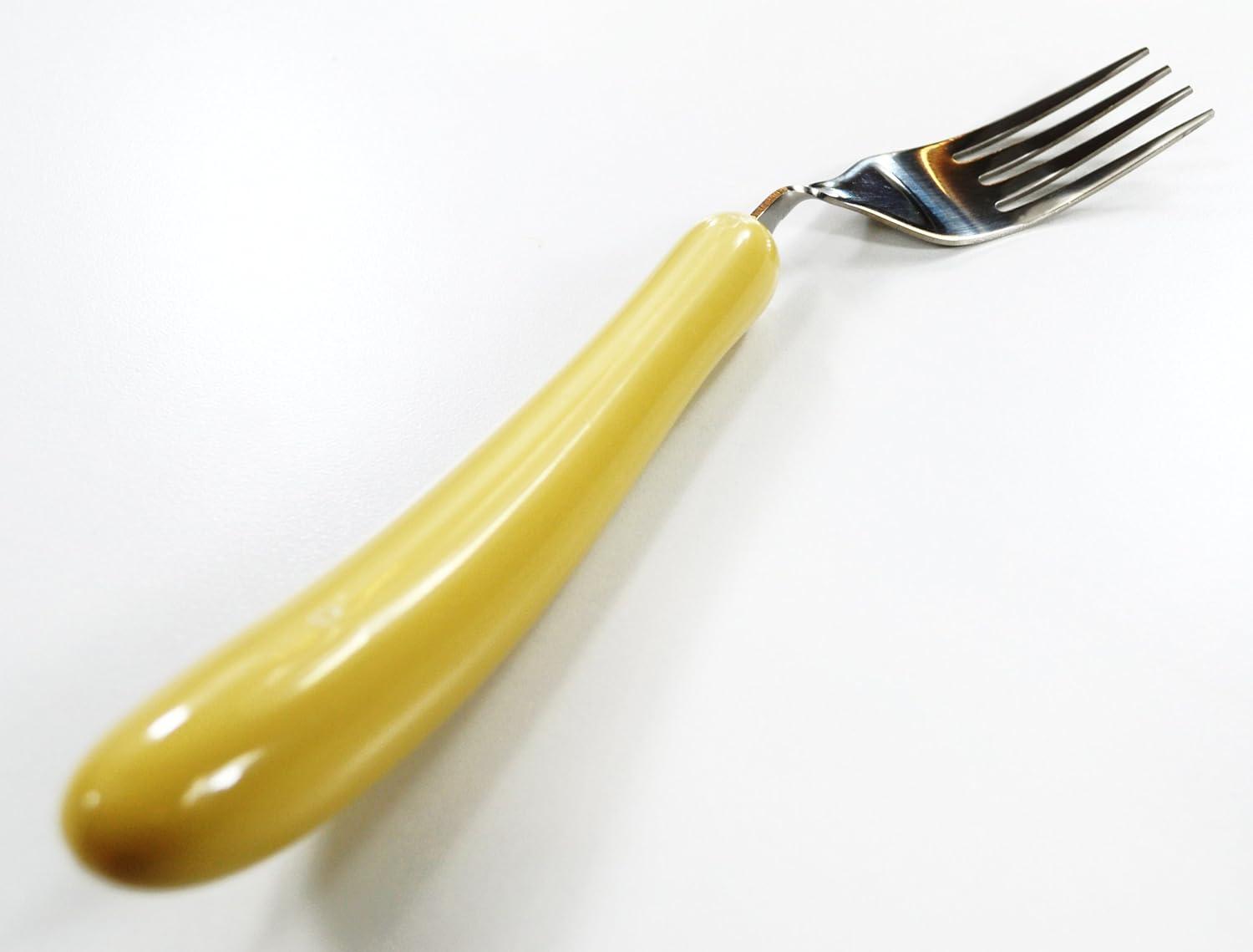 NRS Healthcare Left Angled Fork - Adaptive Caring Cutlery for Easy ...