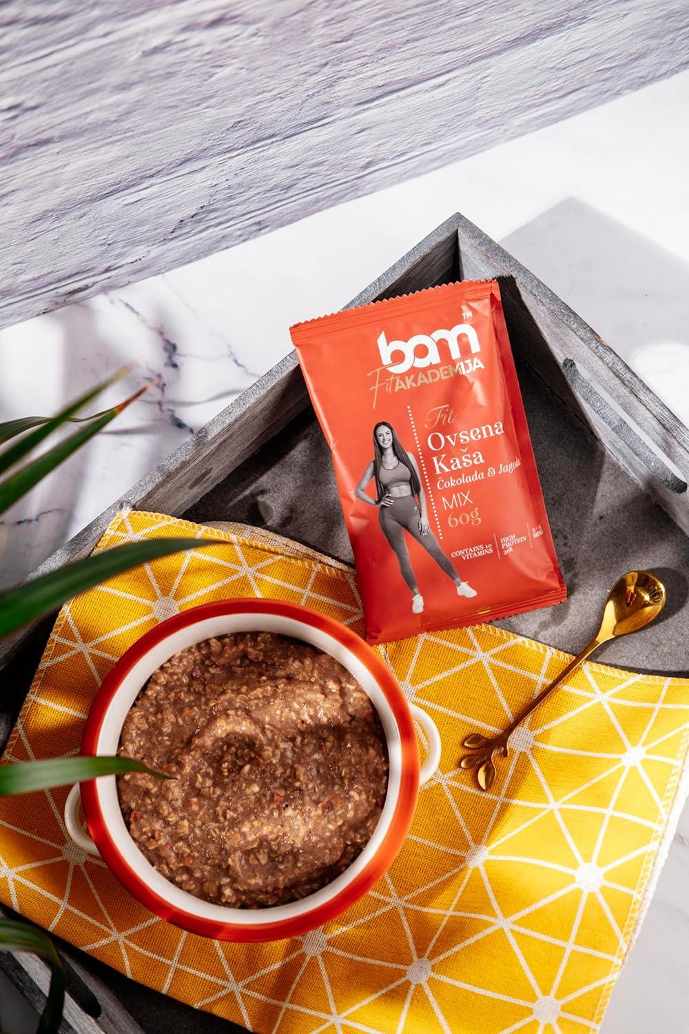 BAM Oatmeal Chocolate and Strawberry Protein Porridge Healthy Breakfast ...