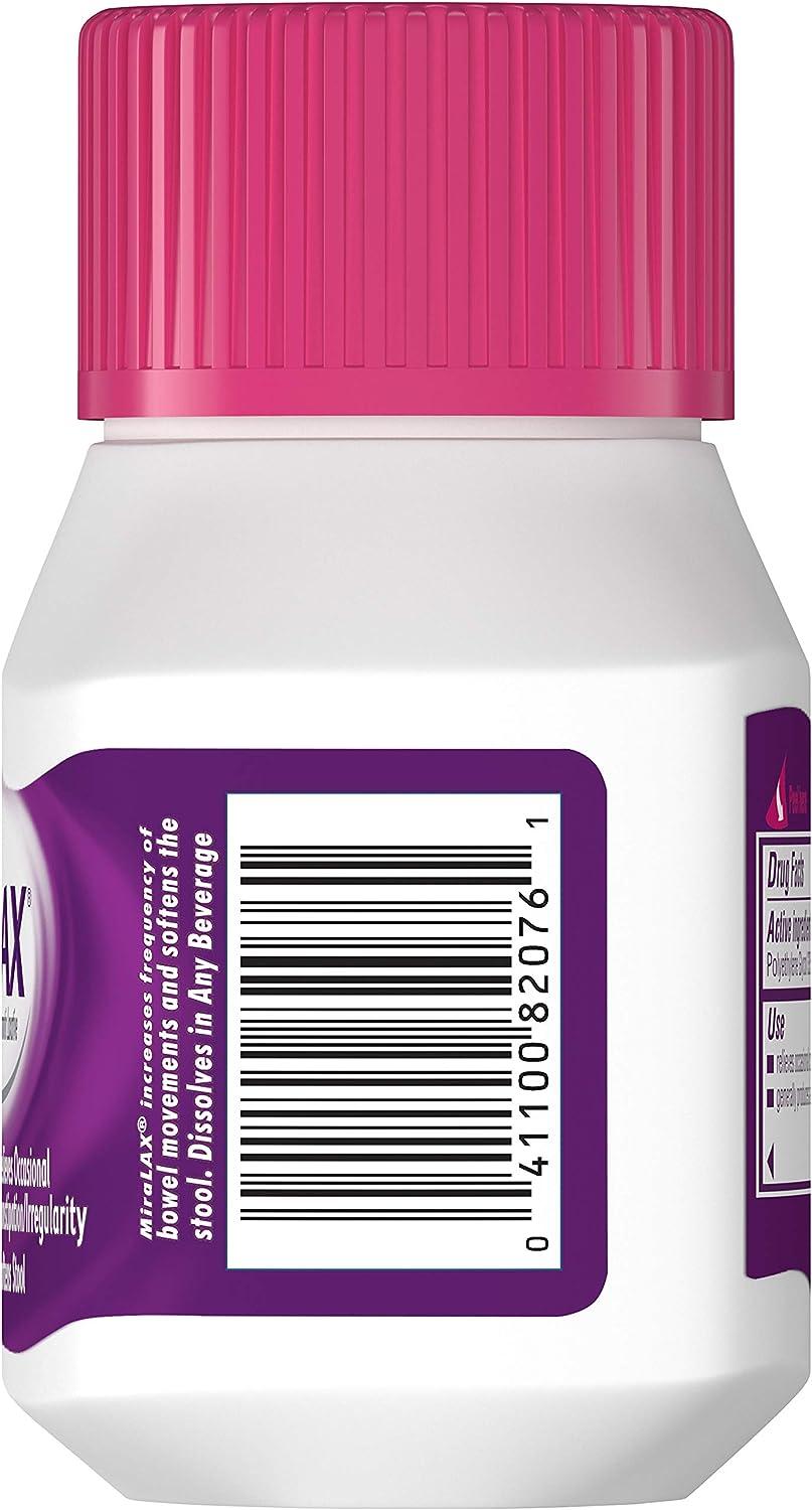 MiraLAX Laxative Unflavored Powder 4.1 oz - 17g Strength | Polyethylene ...
