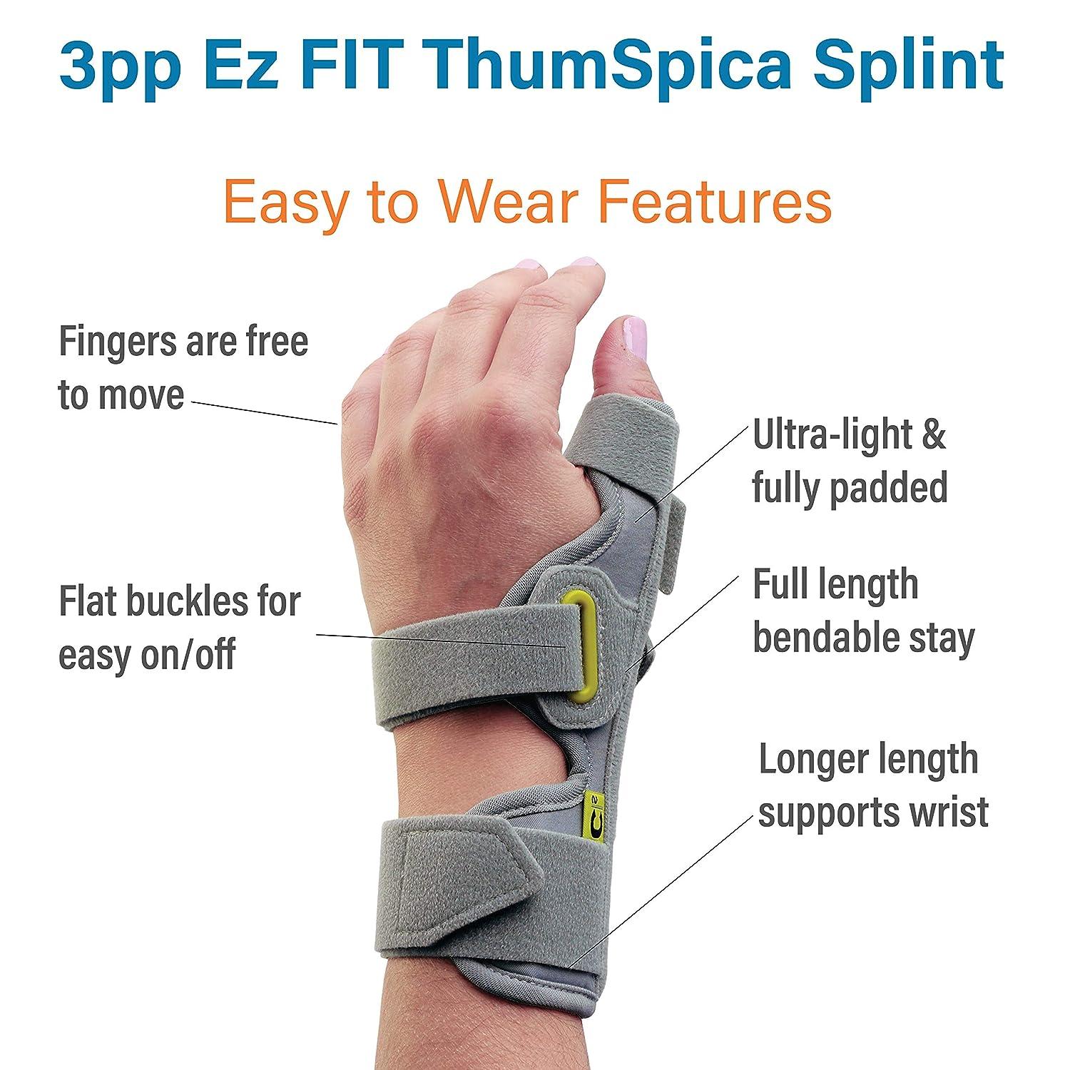 3pp Ez FIT ThumSpica Splint - Comfortable Support for Thumb Injuries ...