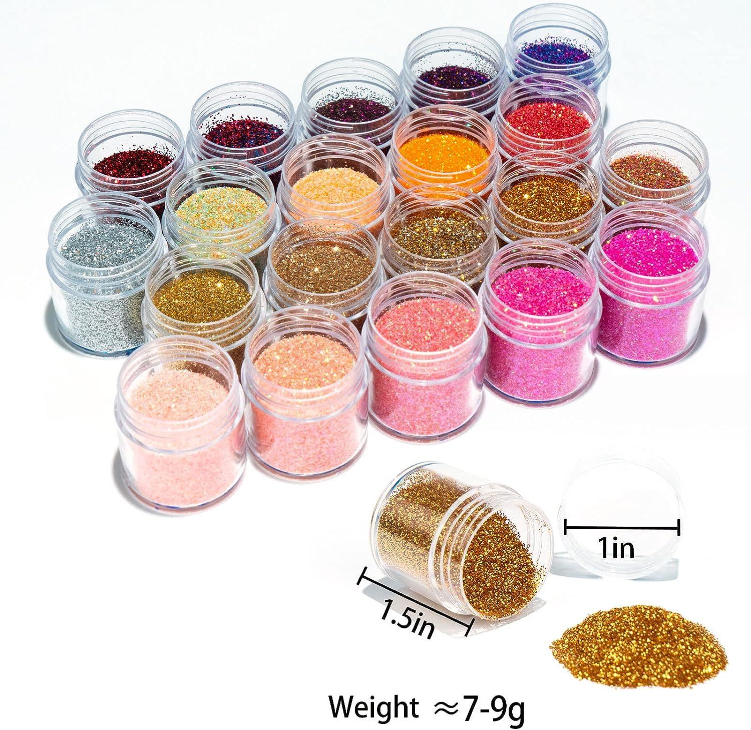 35g Fine Glitter Set - Gold, Silver, Holographic Colors for Makeup ...