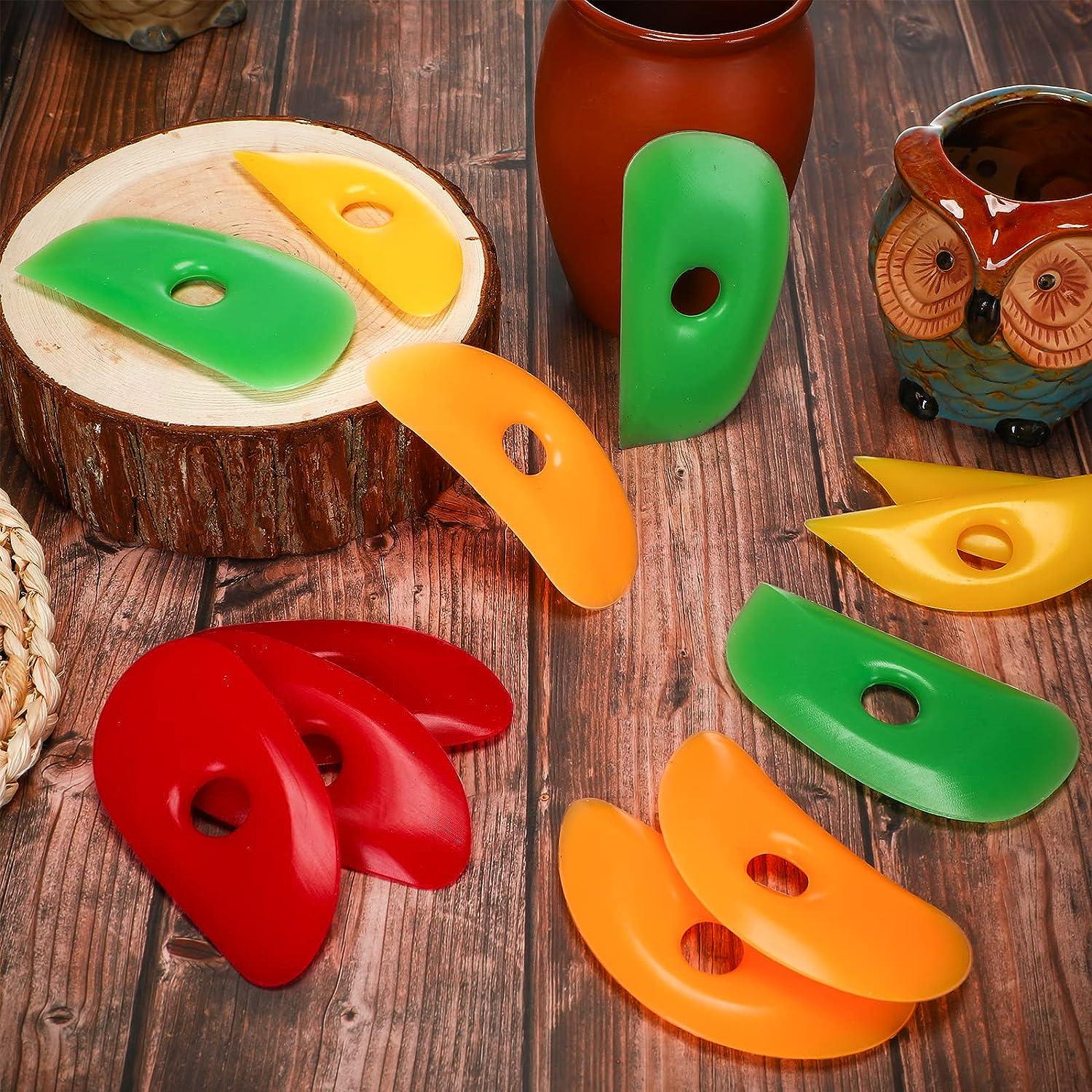 12 Pcs Soft Rubber Pottery Clay Ribs - Multi Styles for DIY Sculpting ...