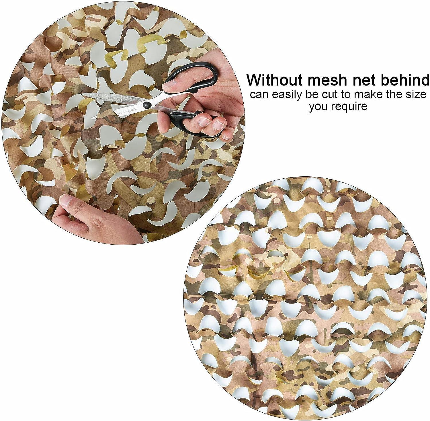 Fousam Camo Netting 5ft*13.12ft - Camouflage Military Hunting Nets for ...