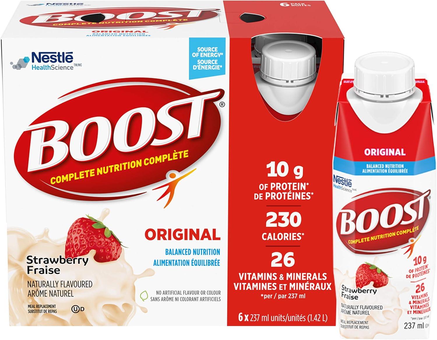Boost Fruit Flavoured Drink Peach 237ml 24 count & Original Meal ...
