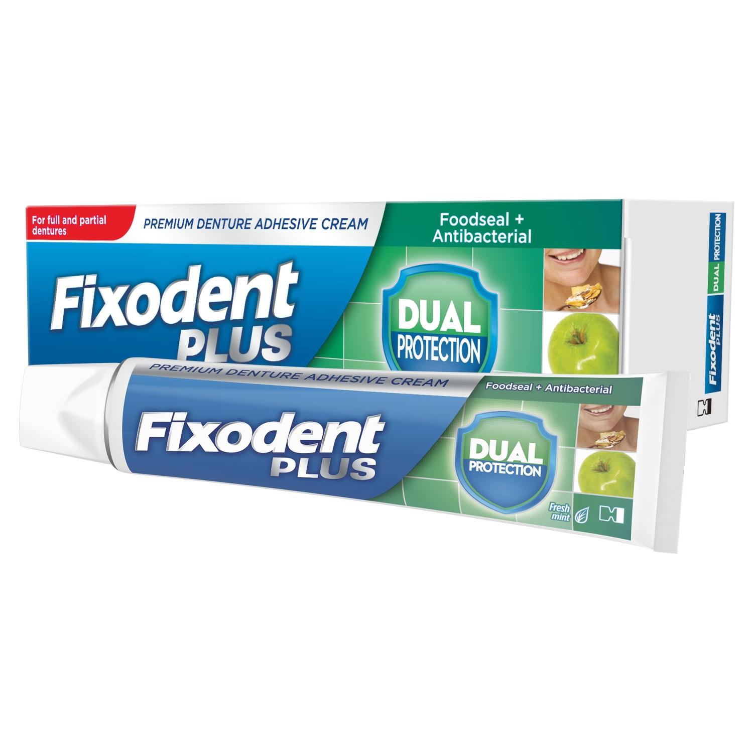 Fixodent Dual Protection Adhesive 40g - Strong Hold and Comfort for ...