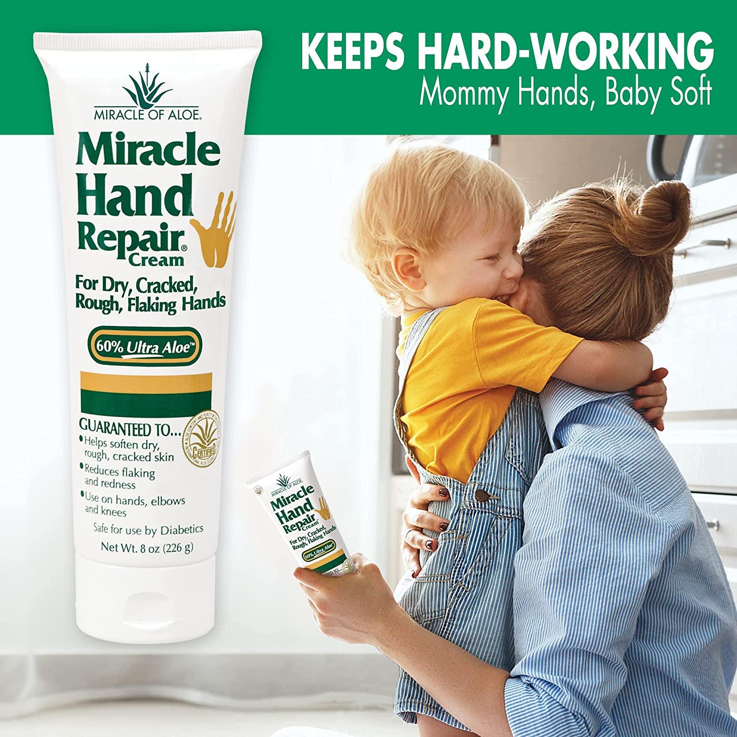 Miracle of Aloe Hand Repair Cream - 8 oz (Pack of 2) | Soothing ...