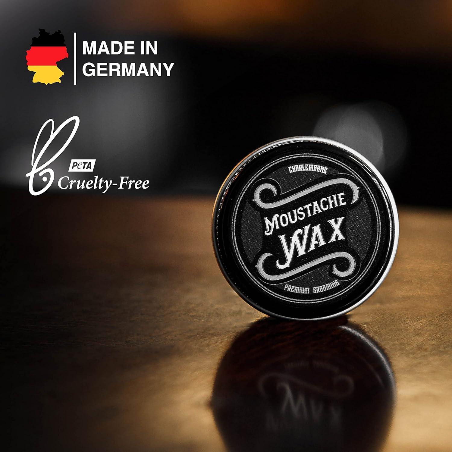 Charlemagne Strong Moustache Wax with Beeswax - Beard Wax for Men ...