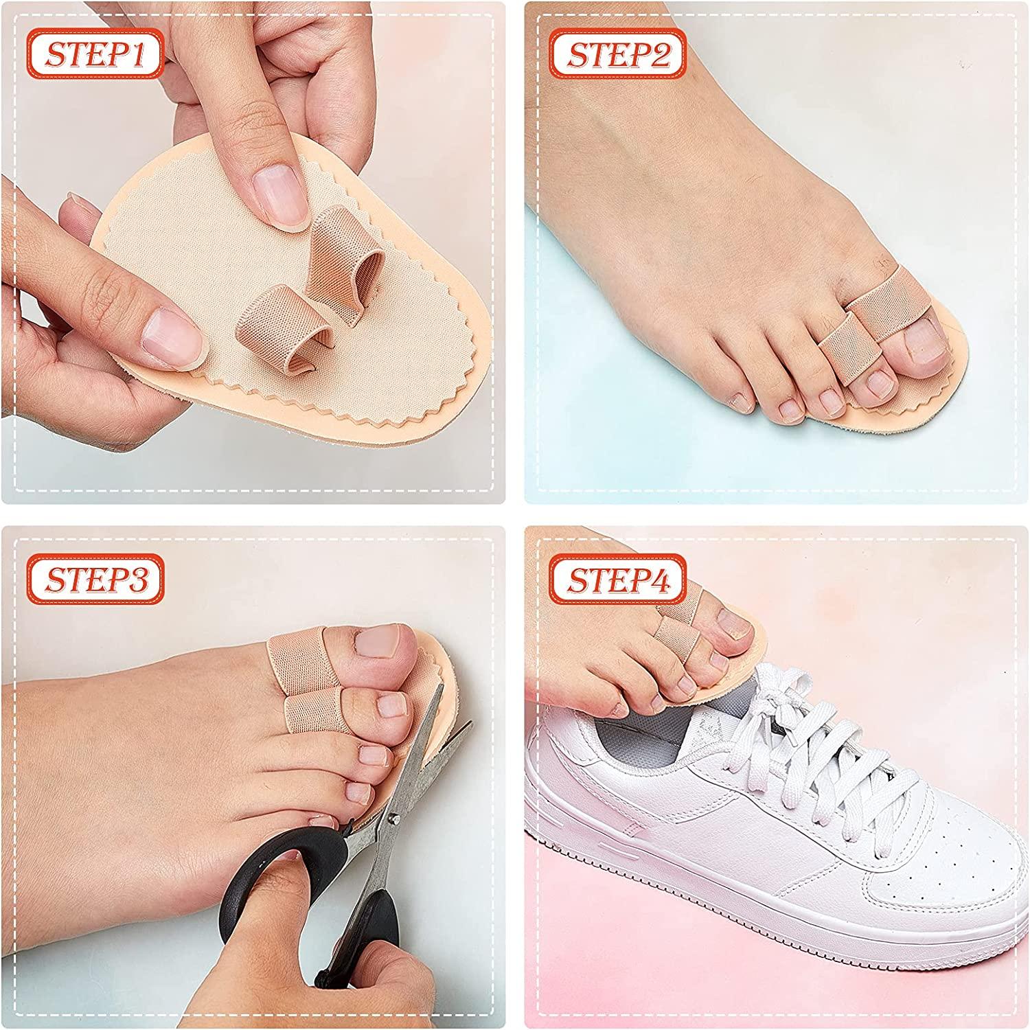 6-Piece Double Toe Straightener & Hammer Toe Splint Set - Relieve Foot ...