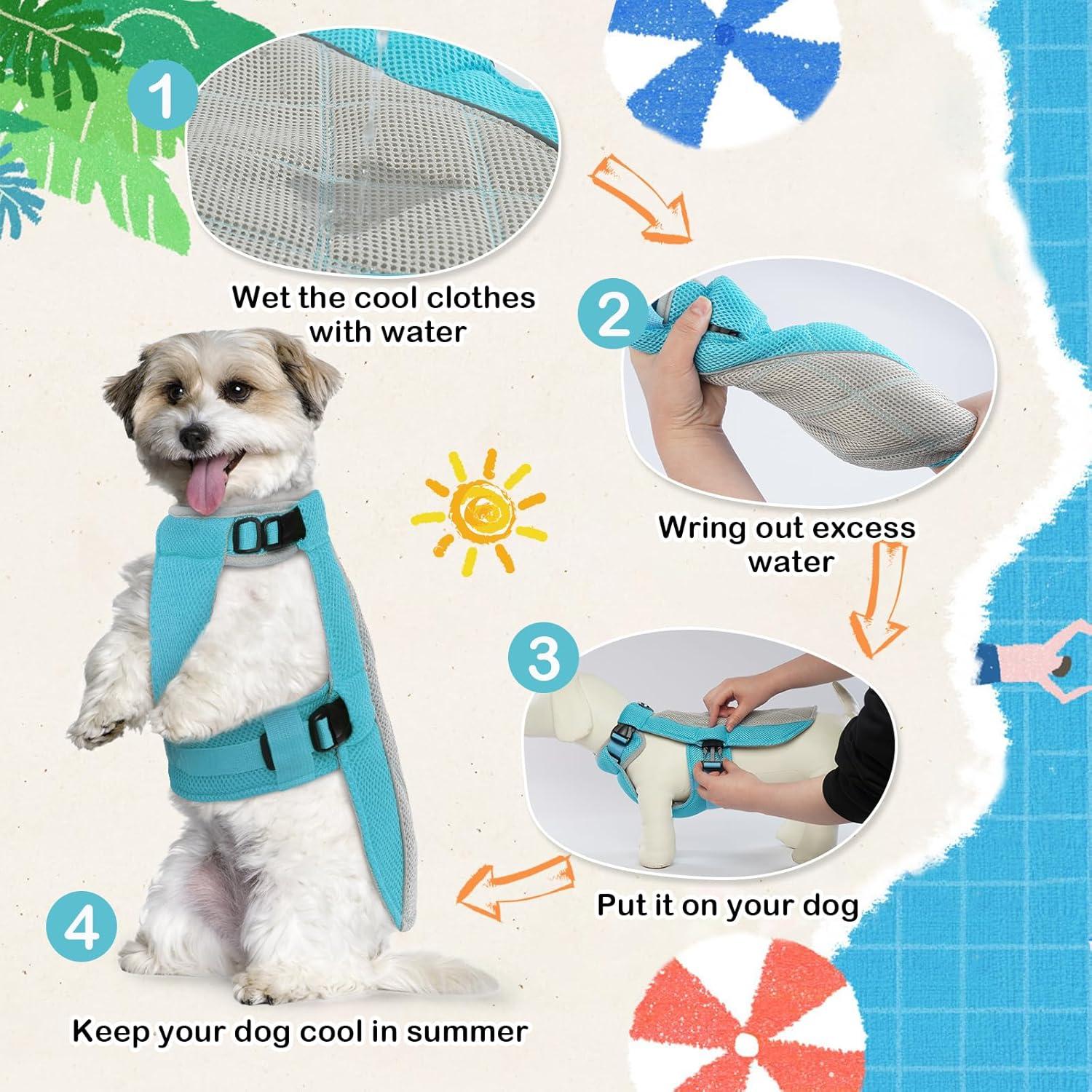 Hjumarayan Cooling Vest for Dogs | Breathable Summer Coat with D-Rings ...