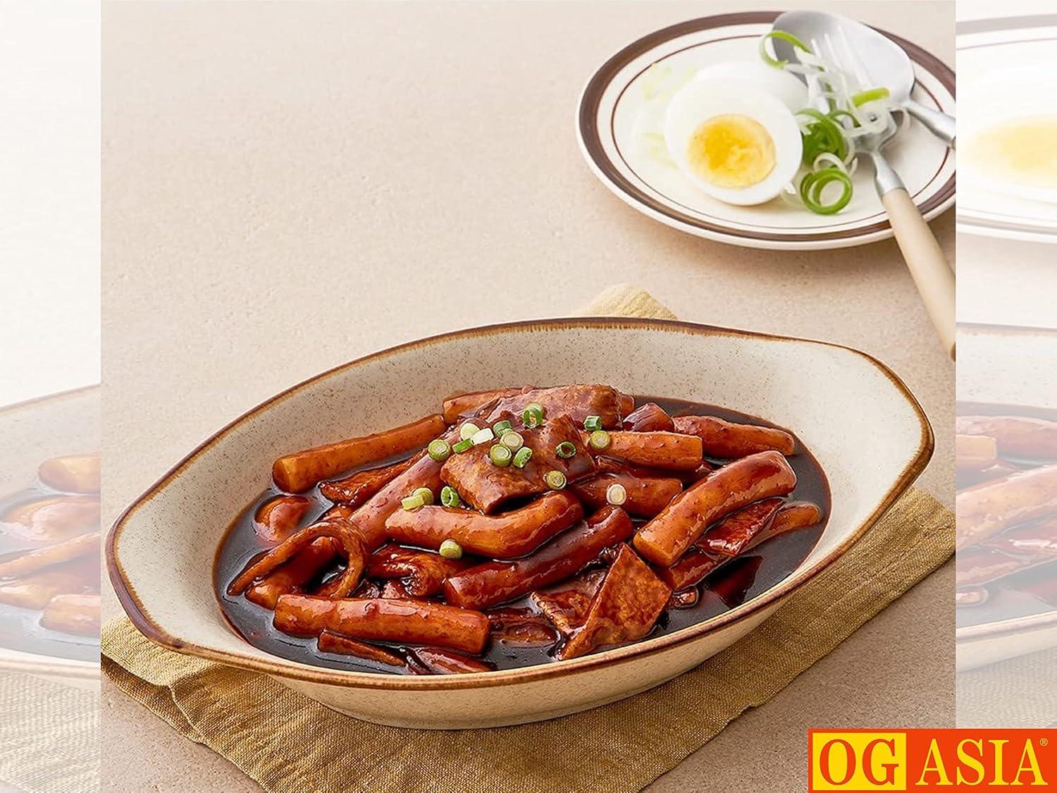 Topokki Rice Cake 3-Pack - Jjajang Korean Instant Rice Cake Pouch ...