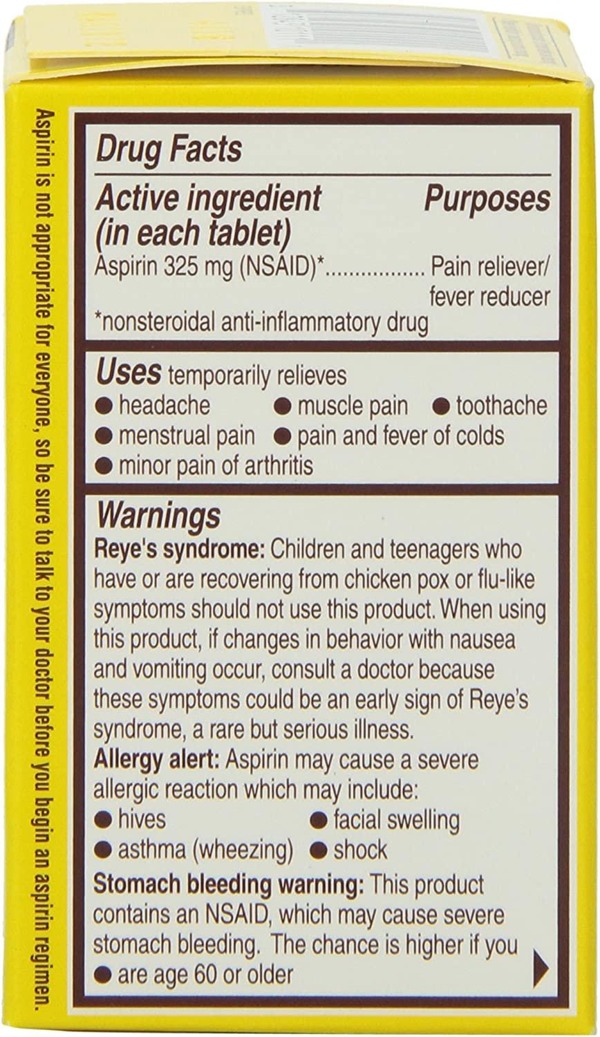 Genuine Bayer Aspirin 325mg Tablets 24-Count - Pack of 48 Tablets | Buy ...