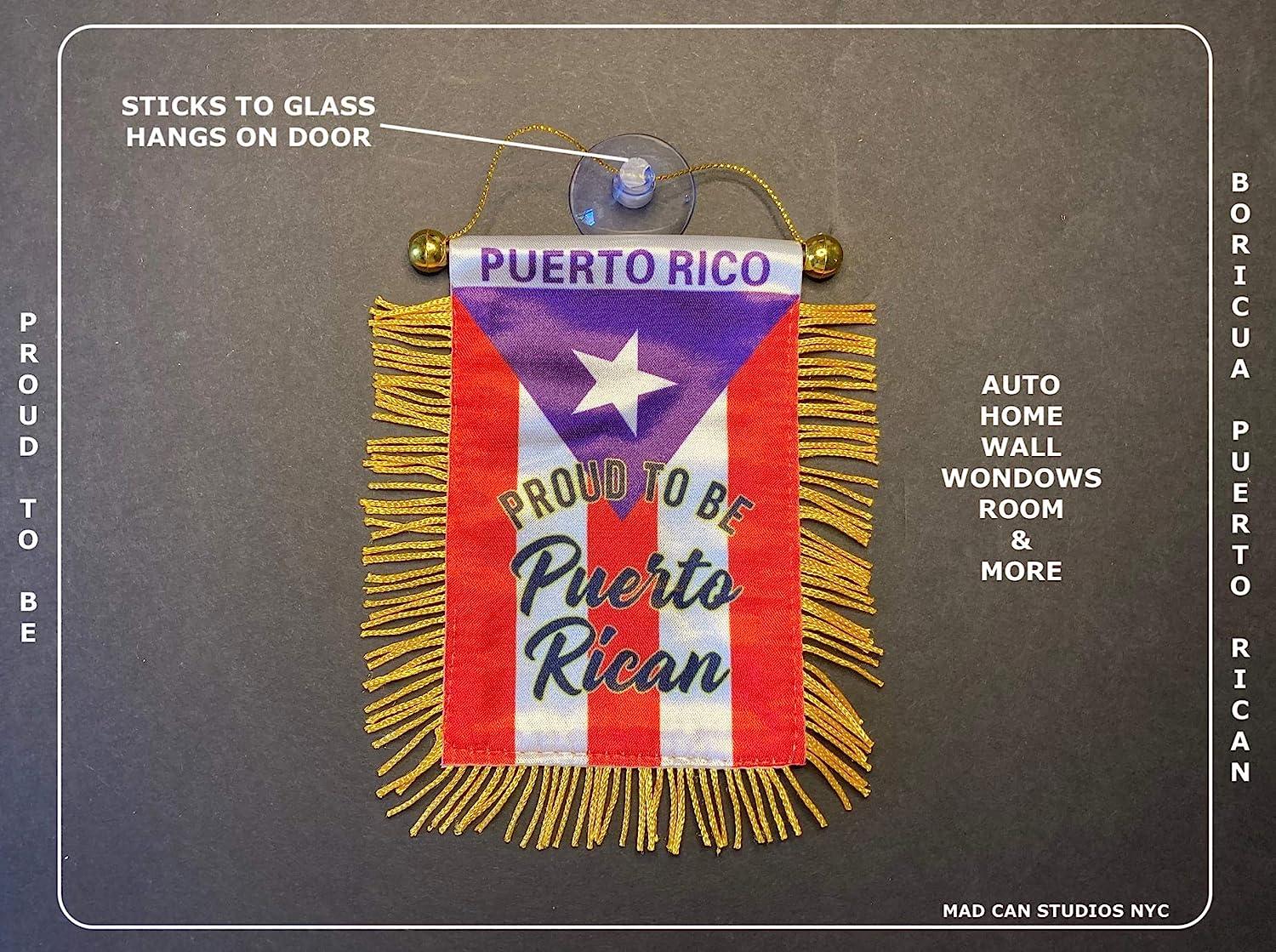 Puerto Rico Car Flag Decals - Quality Mini Window Banners for Boricua ...