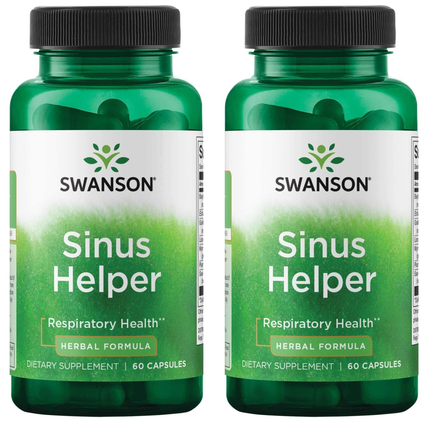 Swanson Sinus Helper 60 Capsules - Pack of 2 | Natural Sinus Relief ...