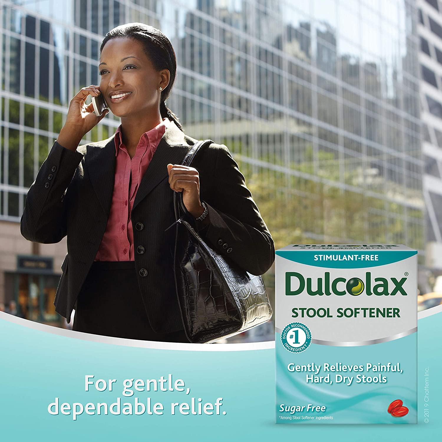 Dulcolax Gentle Relief Stool Softener Laxative 100mg Liquid Gel Tablets ...