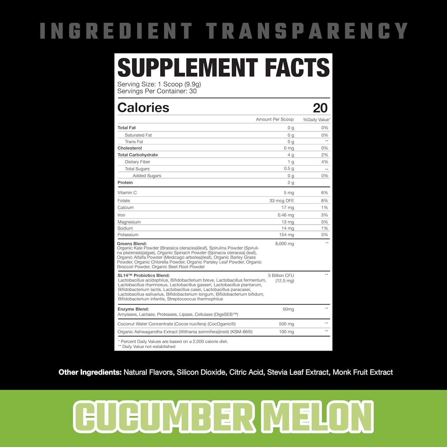 Axe & Sledge Greens+ Superfood Powder - Antioxidants Probiotics ...