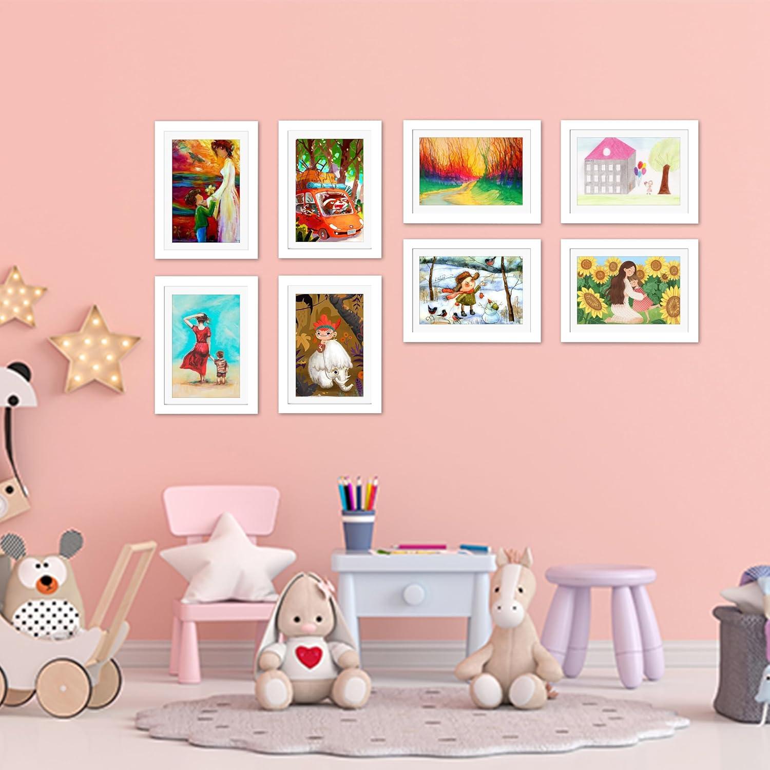 Veelot A4 Picture Frame Set for Children's Art - Interchangeable Front ...