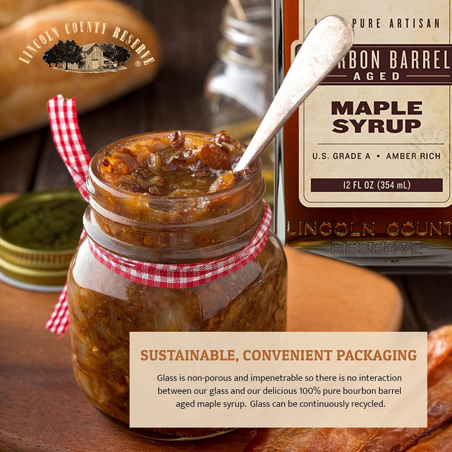 Lincoln County Reserve Bourbon Barrel Aged Maple Syrup - Grade A Amber ...