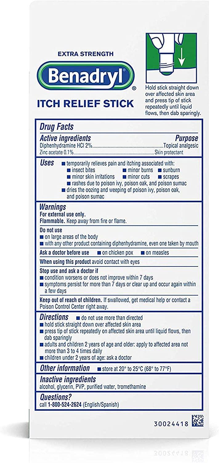 Benadryl Extra Strength Cooling Anti-Itch Spray & Itch Relief Stick ...