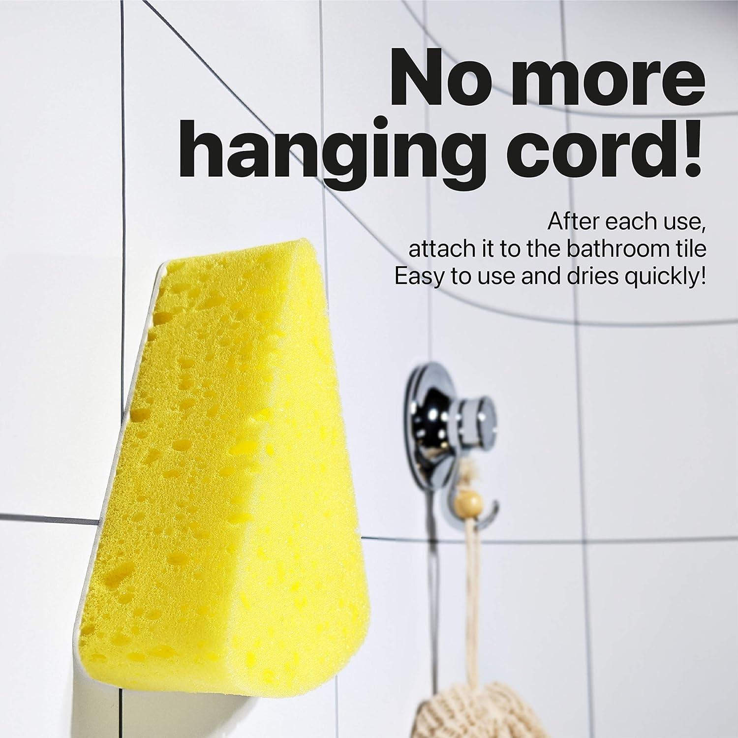 Cheese Bath Sponge Family Pack - Self Adhesive Gentle Foam Shower ...