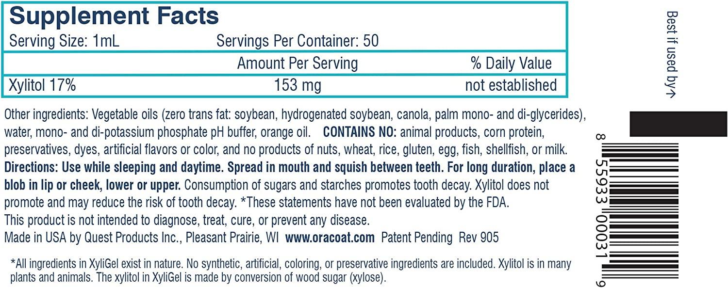OraCoat XyliGel: Sugar-Free Dry Mouth Relief Gel for Day & Night | Buy ...