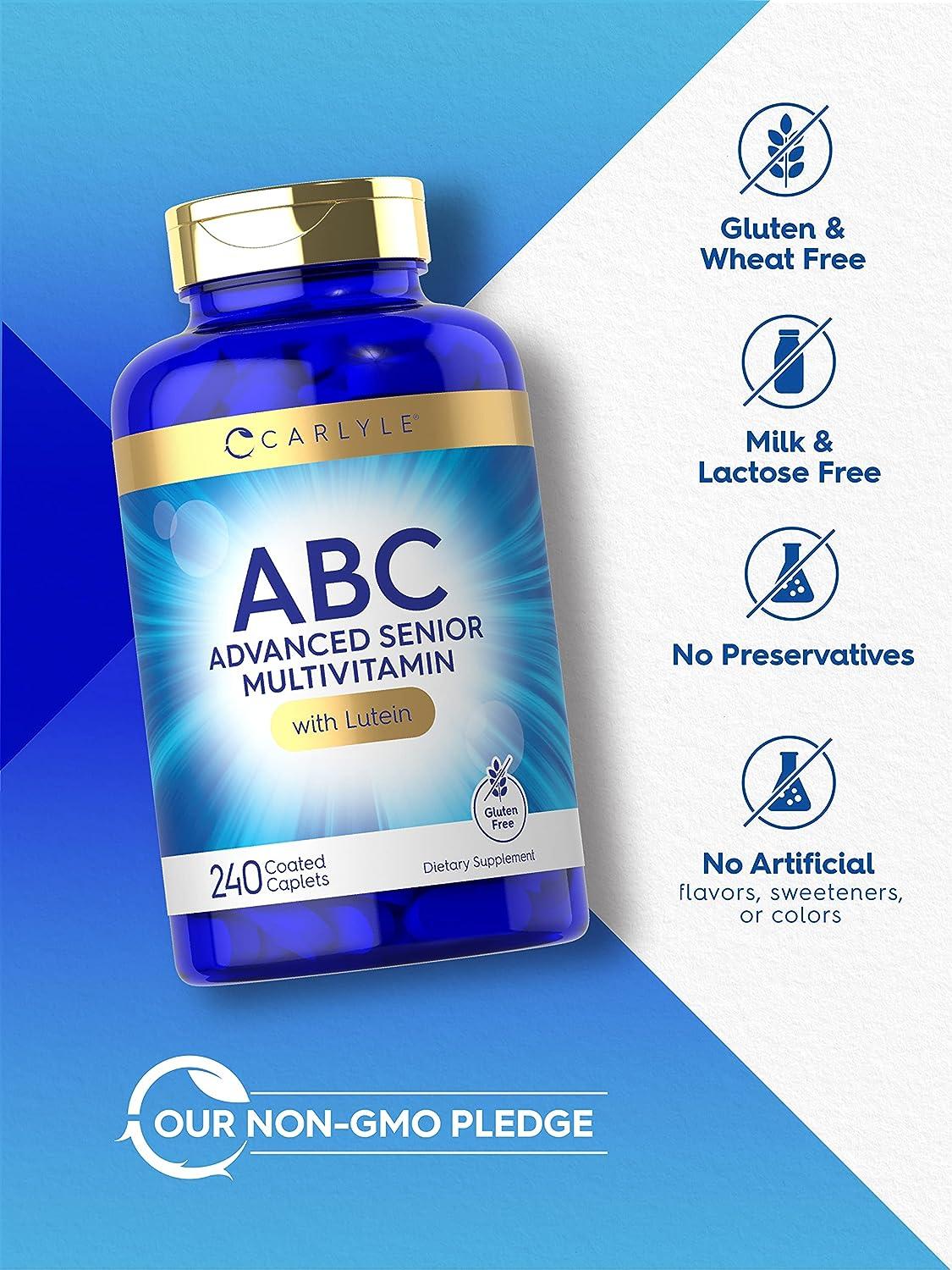 Carlyle Senior Multivitamin 240 Tablets with Lutein & Lycopene | ABC ...