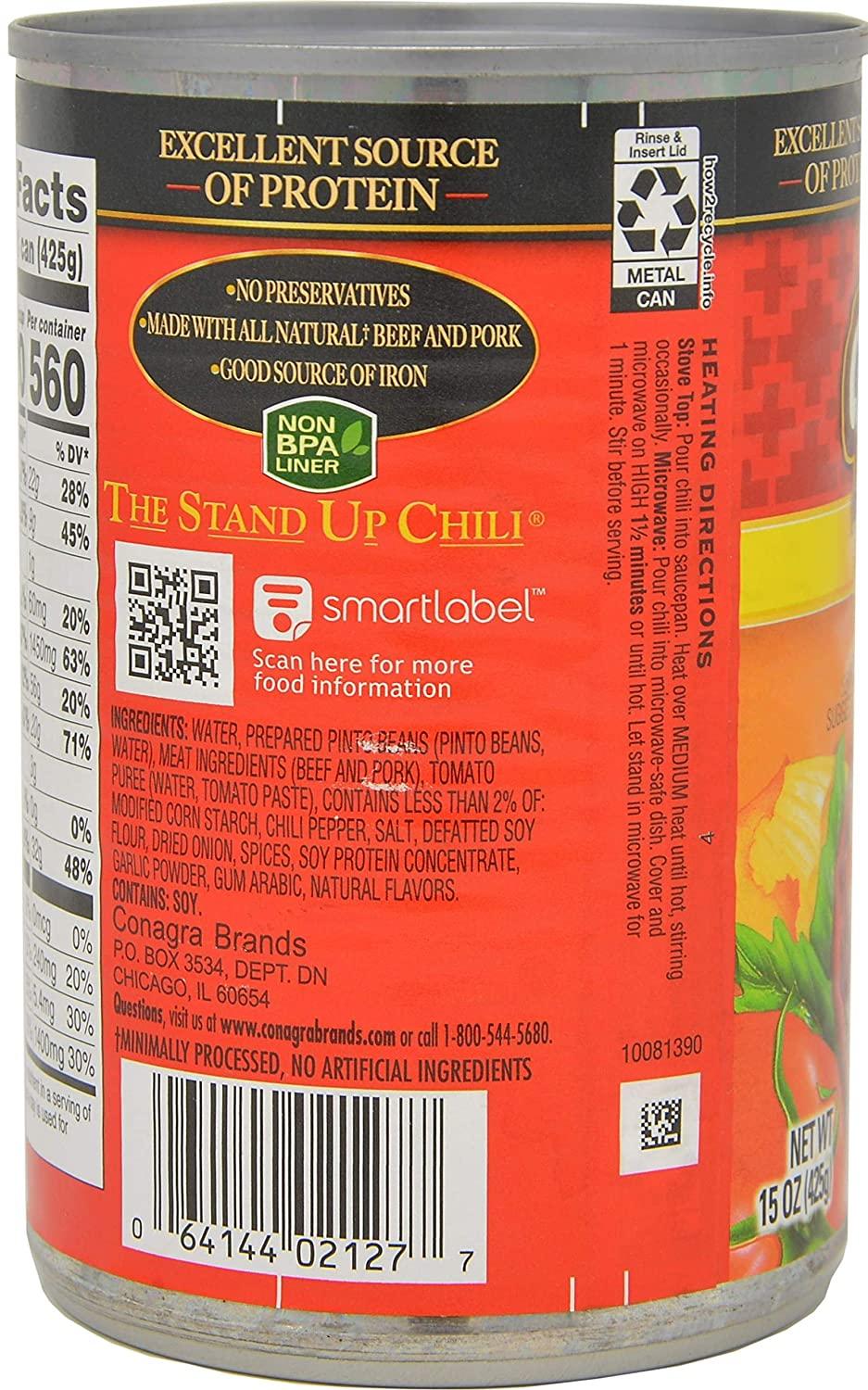 Dennison's Chunky Chili Con Carne With Beans 15oz Can - Pack of 6 | Buy ...