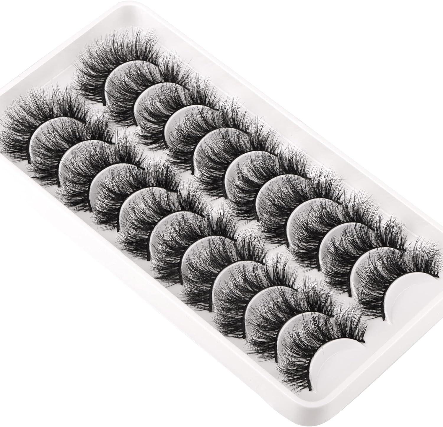 Premium Strip Eyelashes Pack 3D Wispy False Lashes Full Fluffy Natural ...