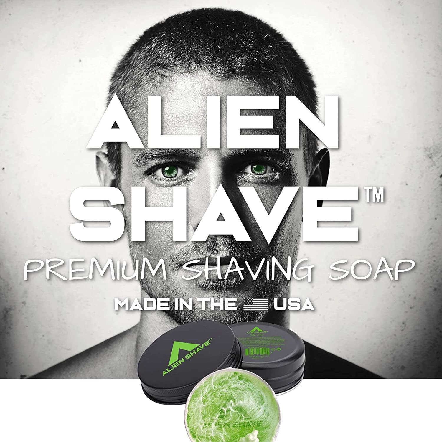 Alien Shave Premium Shaving Soap for Men - Solar Lime 4 Oz (1-Pack ...