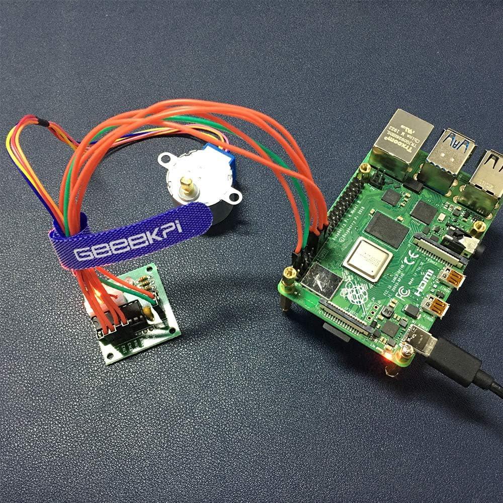 GeeekPi 5 Pack Geared Stepper Motor 28BYJ-48 5V Stepper Motor + Uln2003 ...
