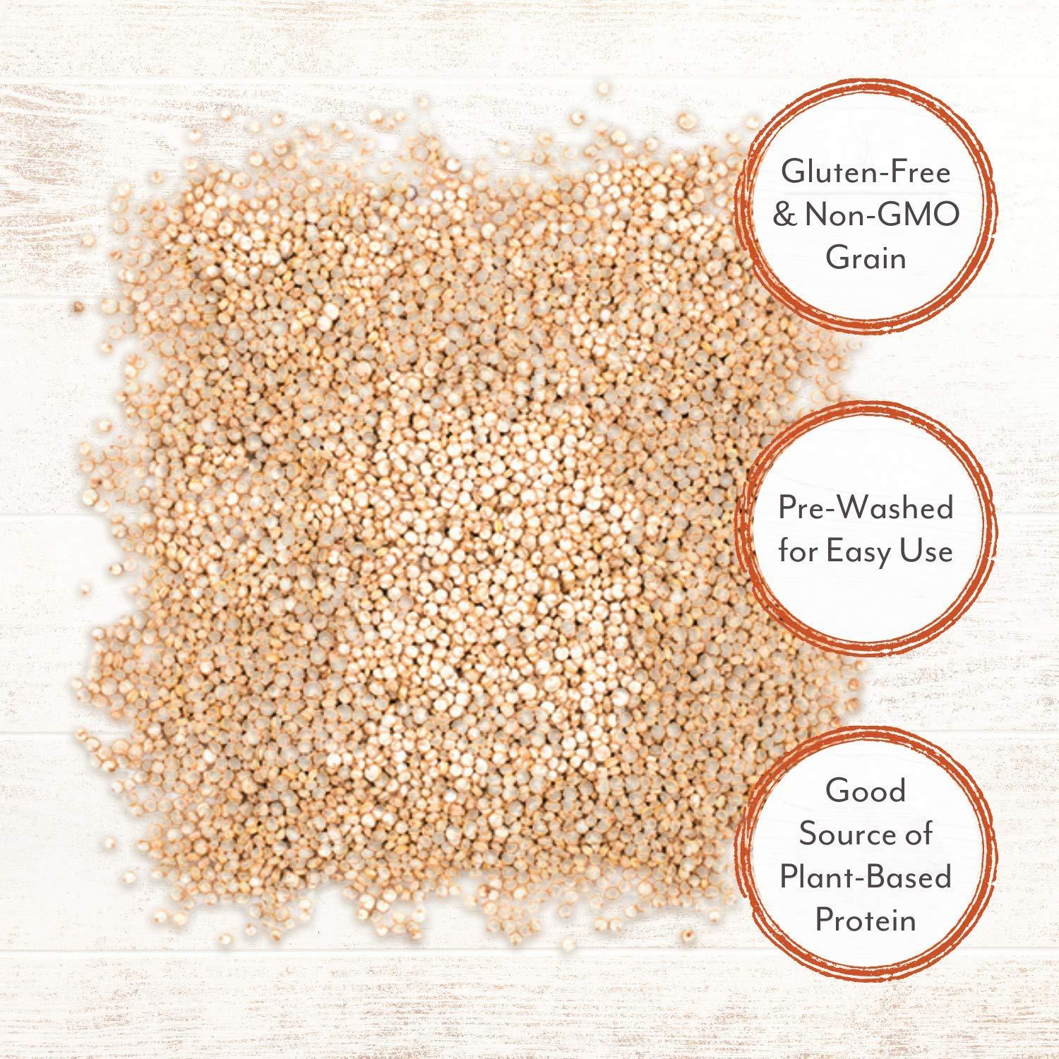 Roland Foods White Quinoa 5 lb - Pre-washed Specialty Imported Food ...